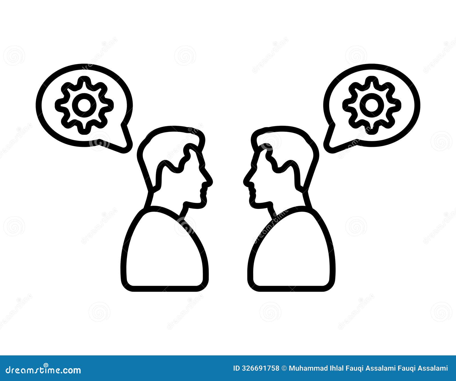 Logo Icon Symbol of Two People Communicating or Talking on a White ...