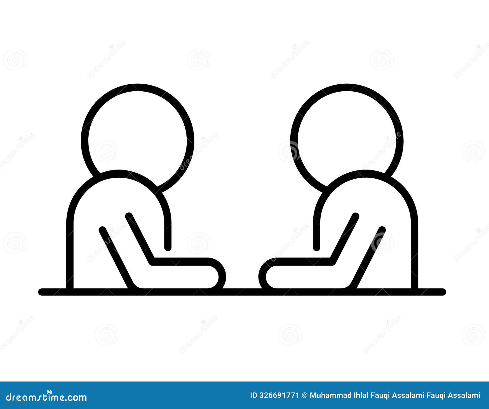 Logo Icon Symbol of Two People Communicating or Talking on a White ...