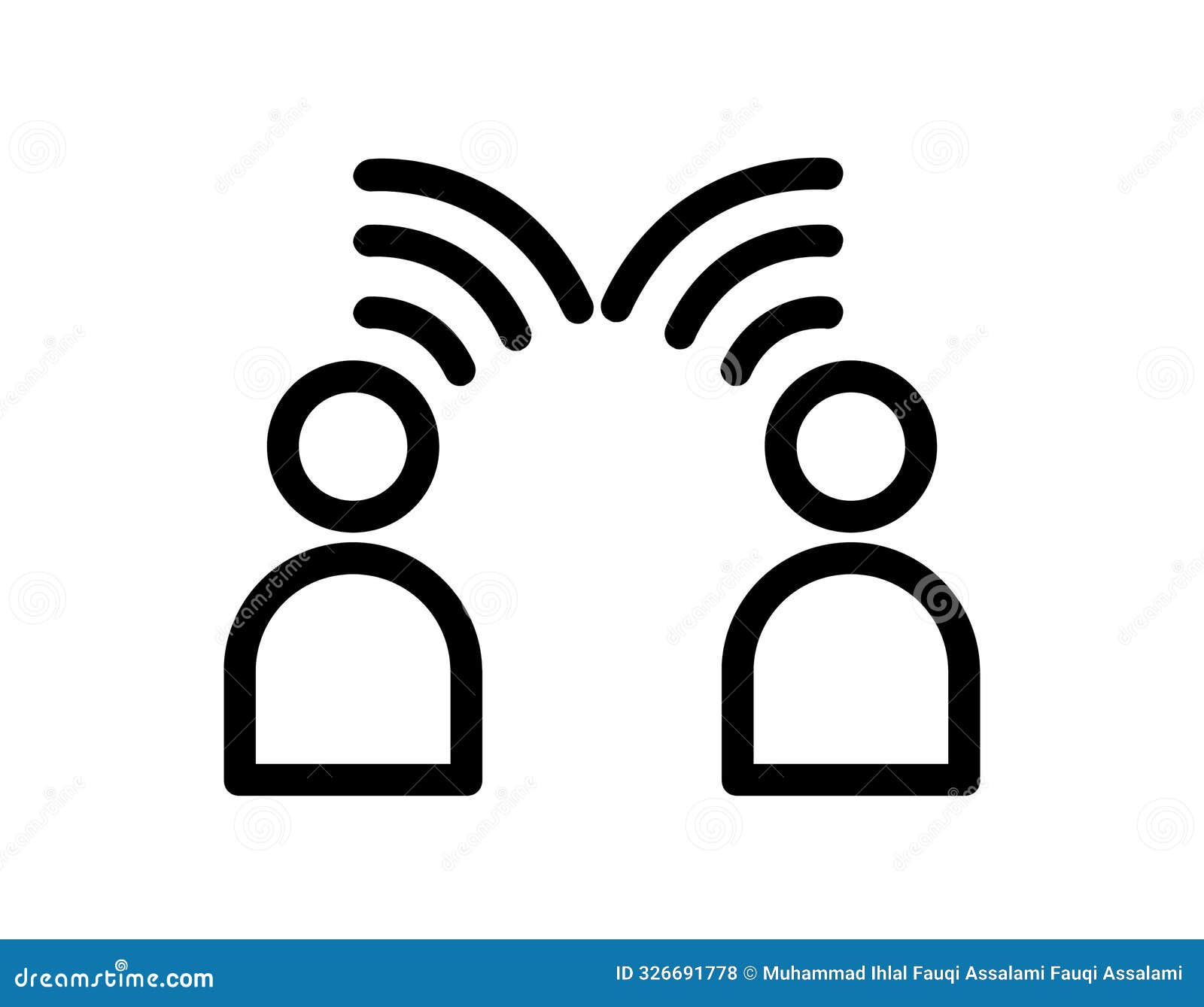 Logo Icon Symbol of Two People Communicating or Talking on a White ...