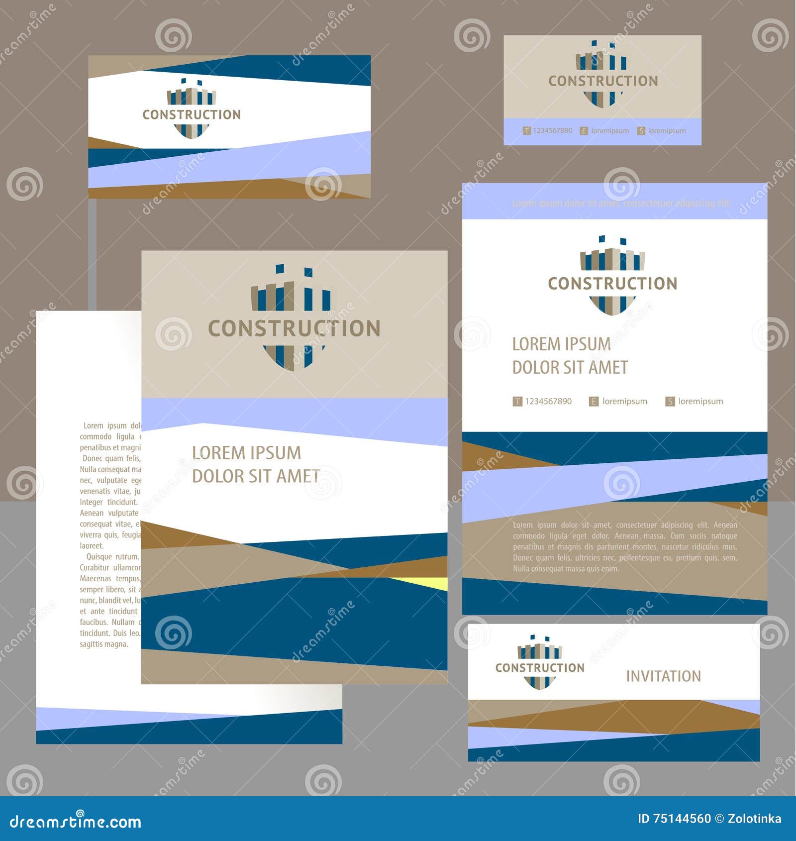 Logo and Identification of a Construction Company. Unfinished Building ...