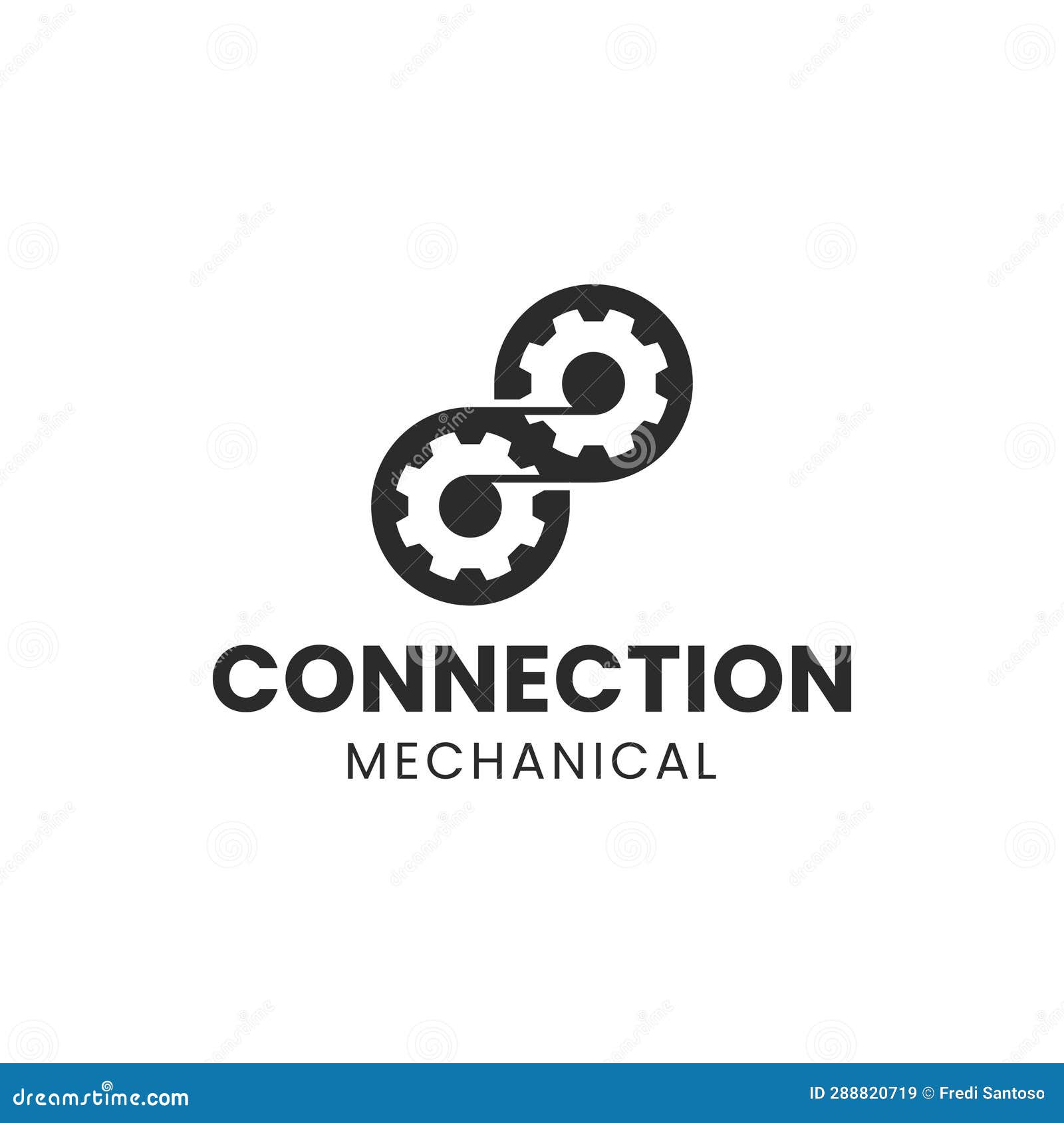 The Logo Illustrates Interconnected Gears Stock Illustration ...
