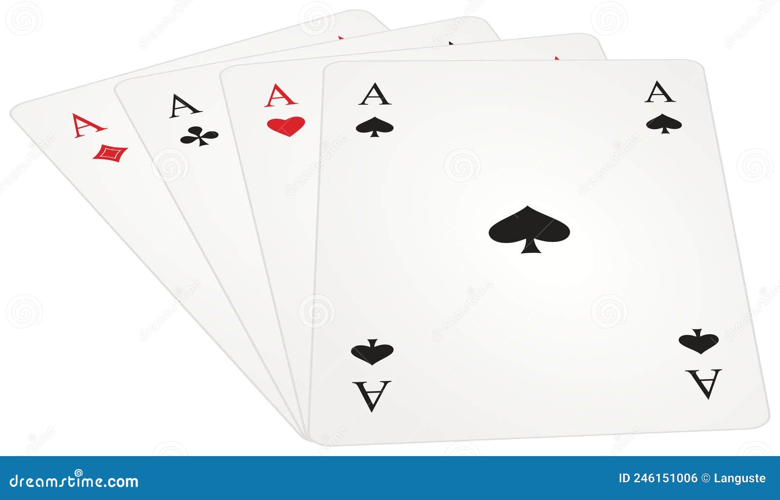 Ace Play Card Symbol Vector Set in Perspective Design with Diamonds ...