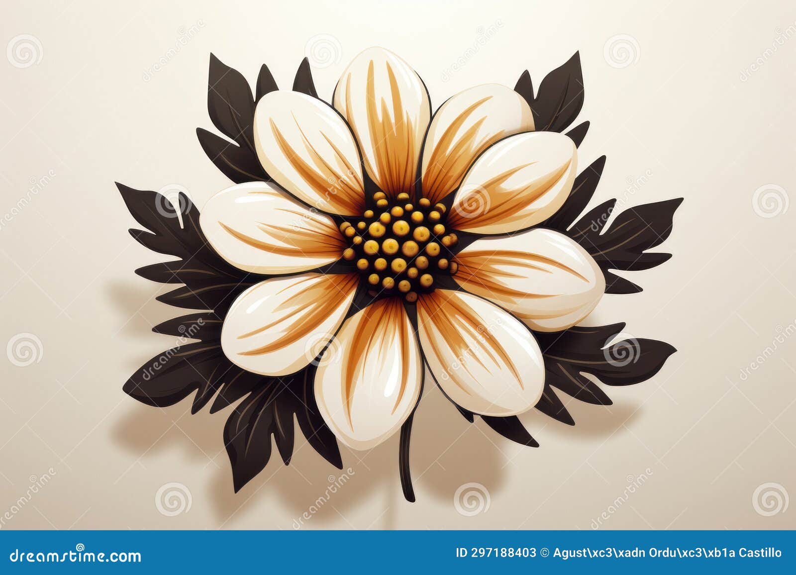 Logo Illustration of the Beautiful Cosmos Flower. Stock Image - Image ...