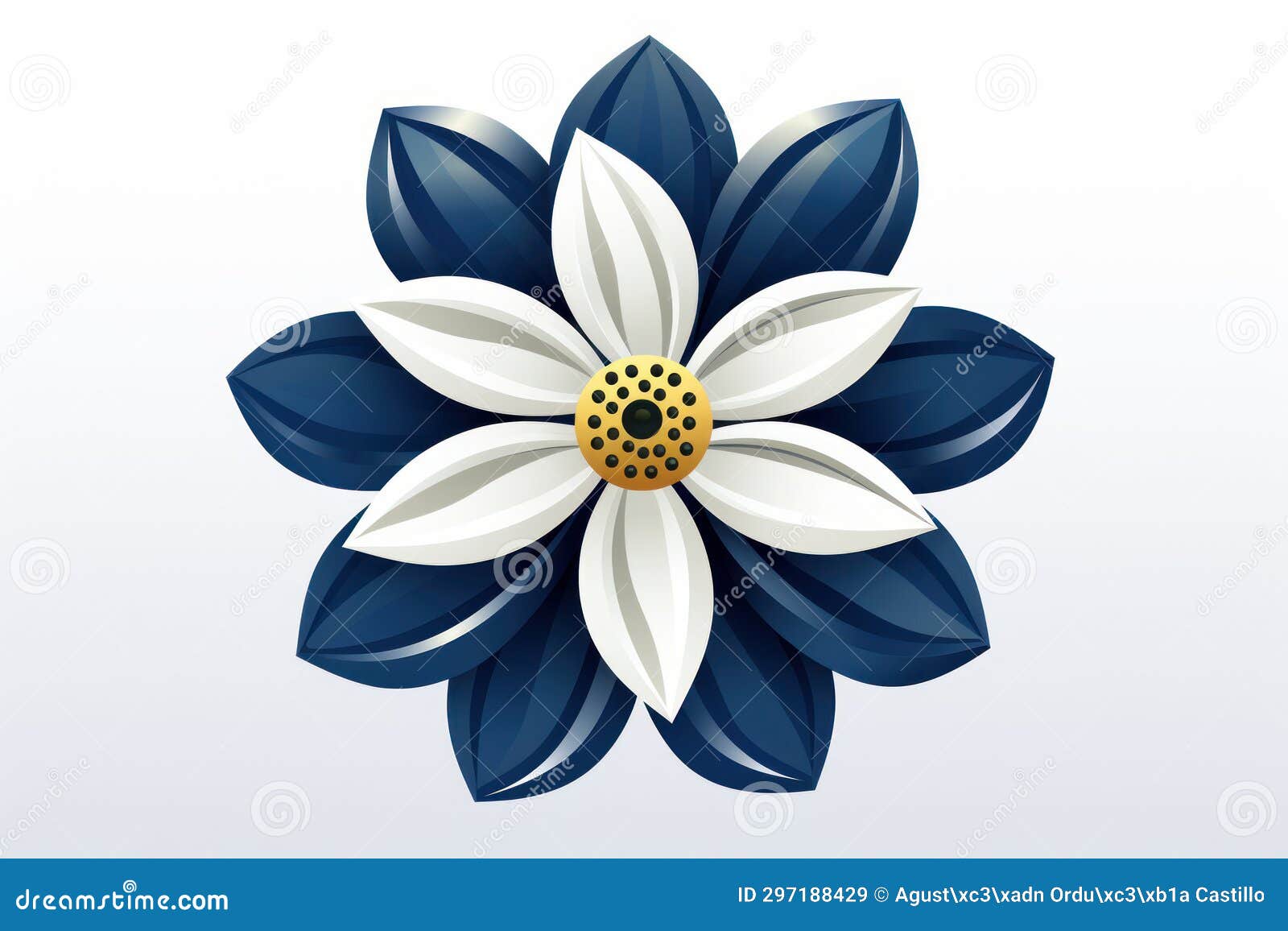 Logo Illustration of the Beautiful Cosmos Flower. Stock Image - Image ...