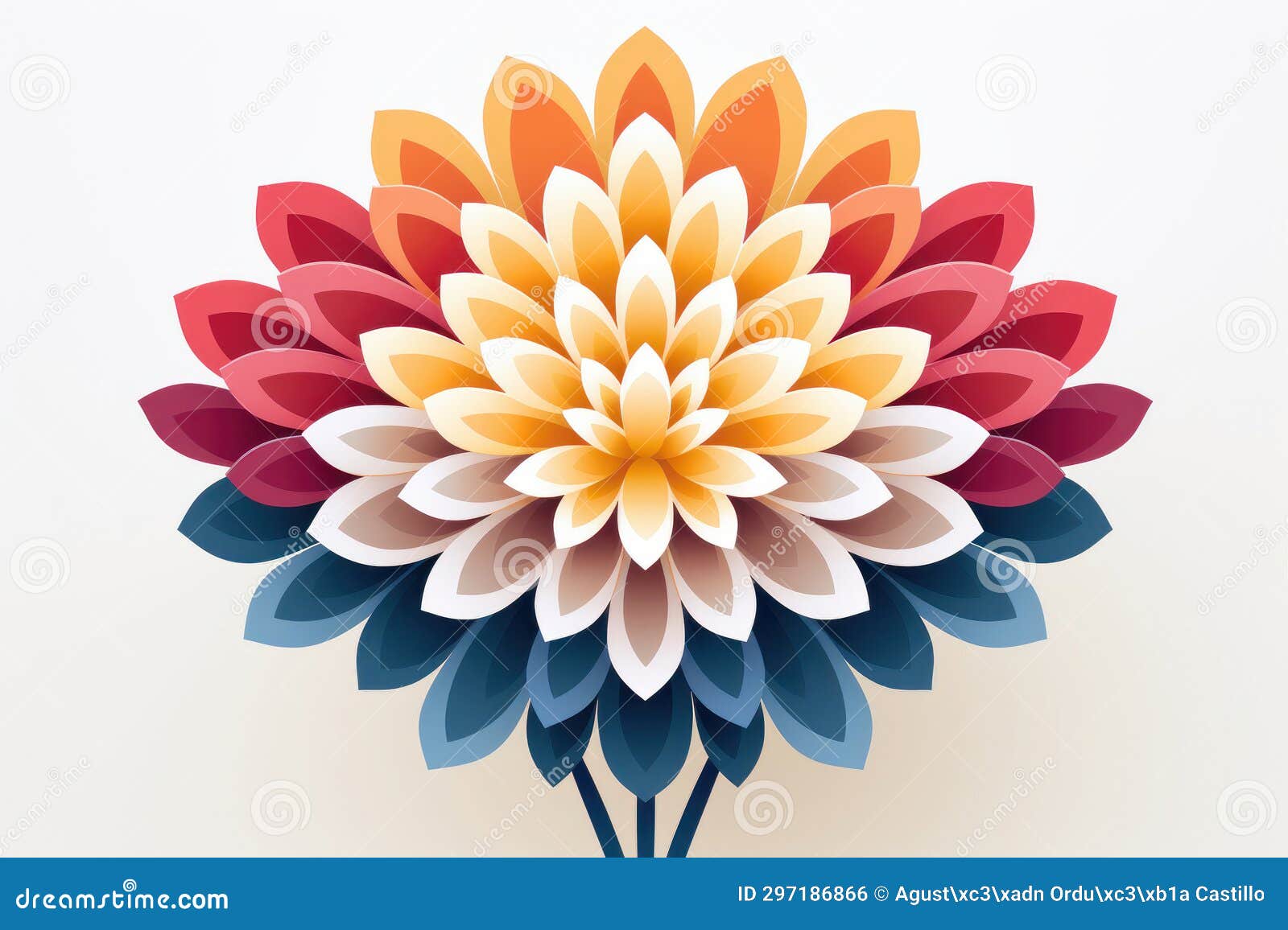 Logo Illustration of the Beautiful Flower of an Aster. Stock Photo ...