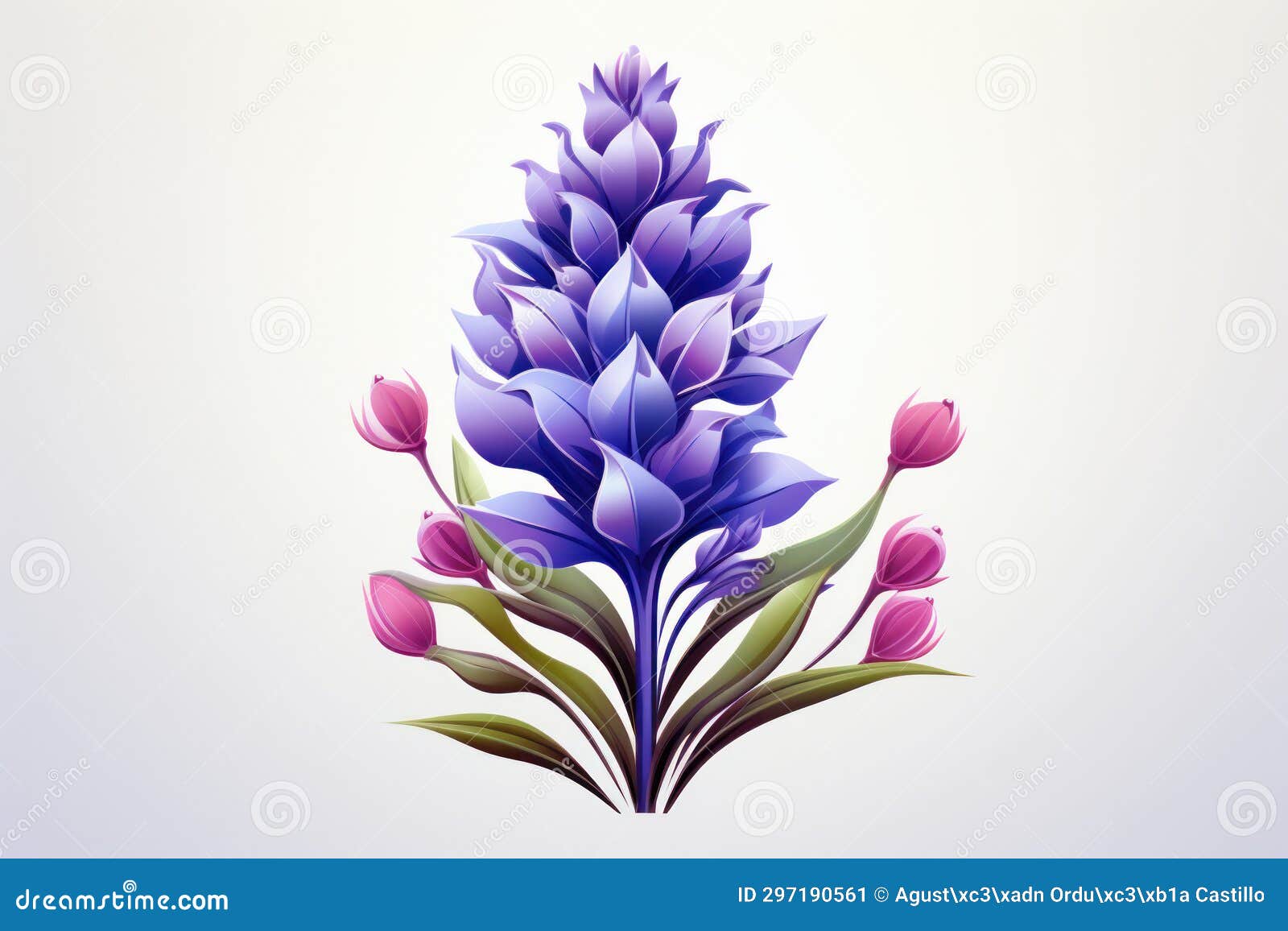 Logo Illustration of the Beautiful Hyacinth Flower. Stock Image - Image ...