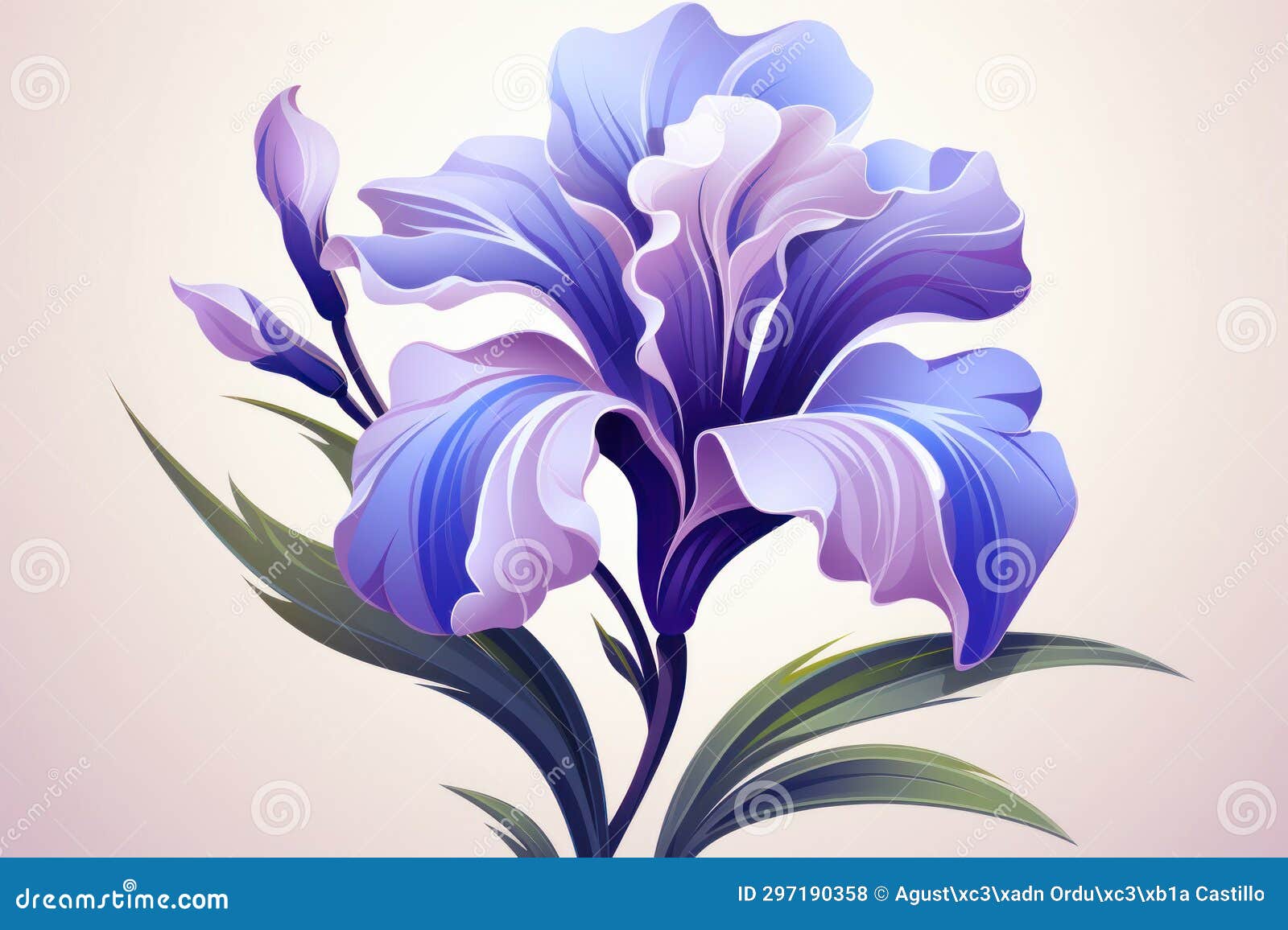 Logo Illustration of the Beautiful Iris Flower. Stock Photo - Image of ...