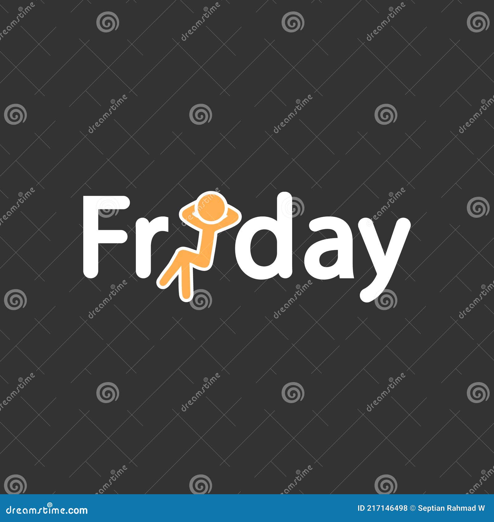 Logo Illustration for Friday Stock Vector - Illustration of white ...