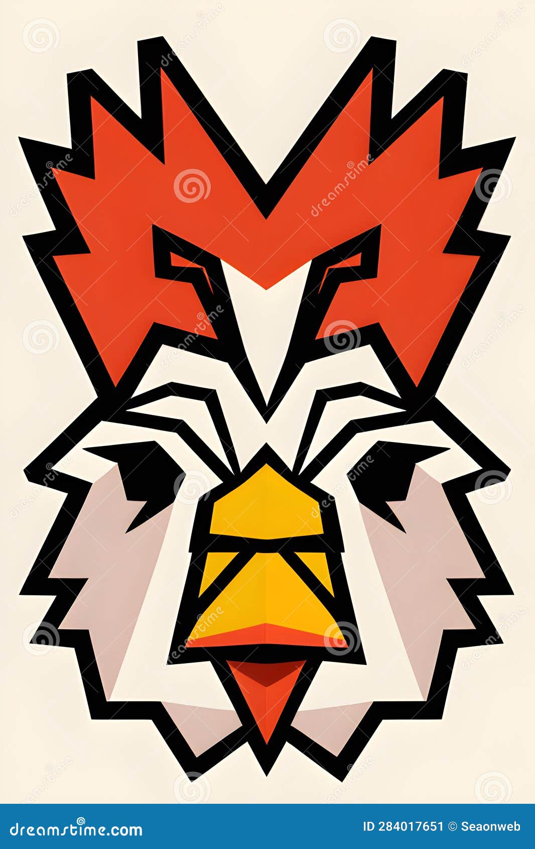 Logo Illustration Rooster Low Poly Style Editorial Photo - Illustration ...