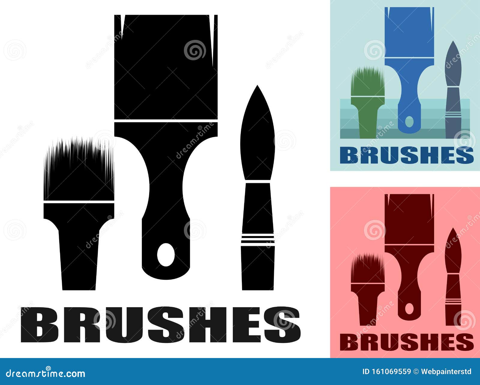 Logo with the Image of a Paint Brush. Stock Vector - Illustration of ...