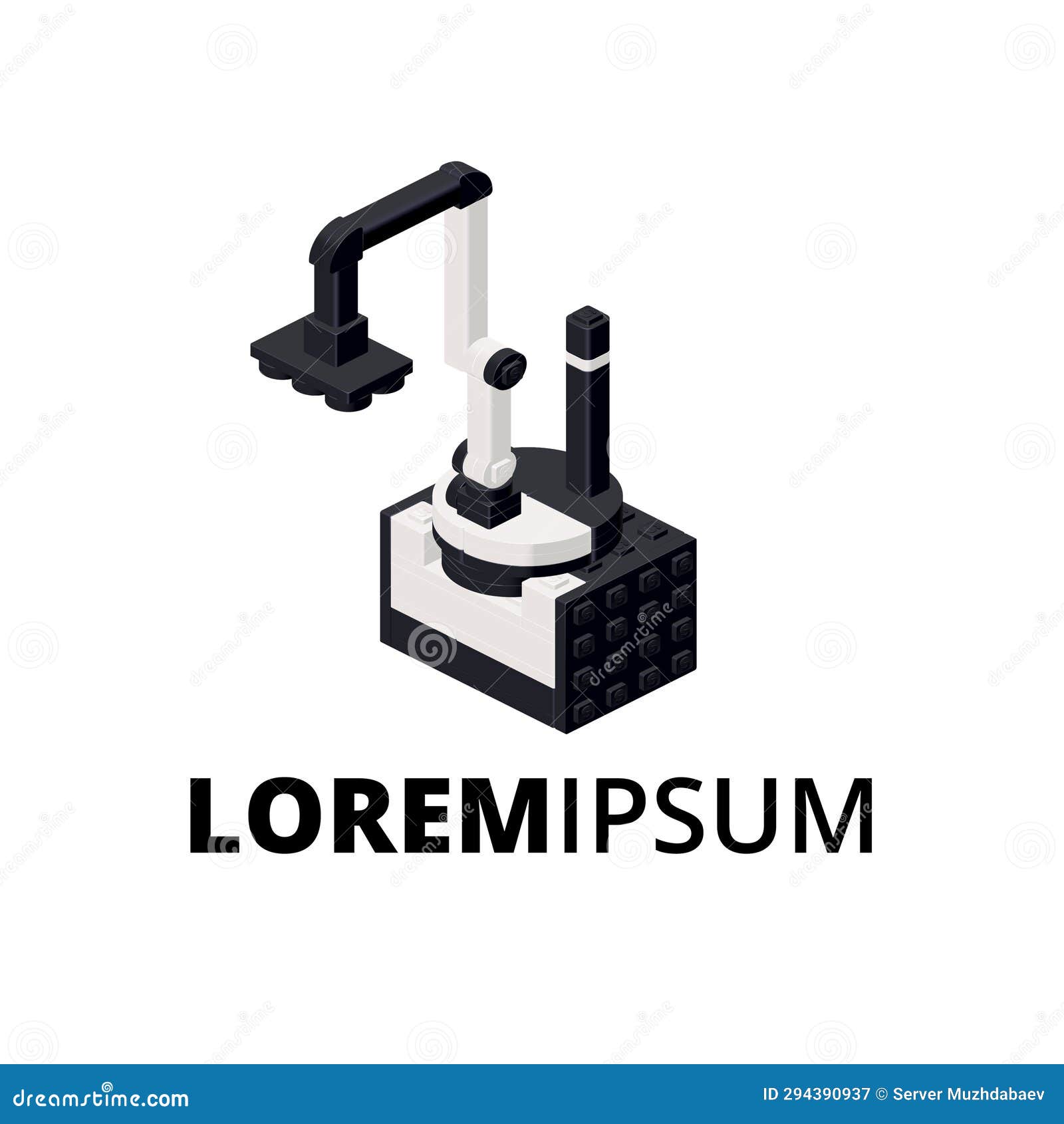 Robot Loader Line Icon, Robotization Concept, Robotic Packaging Sign On ...