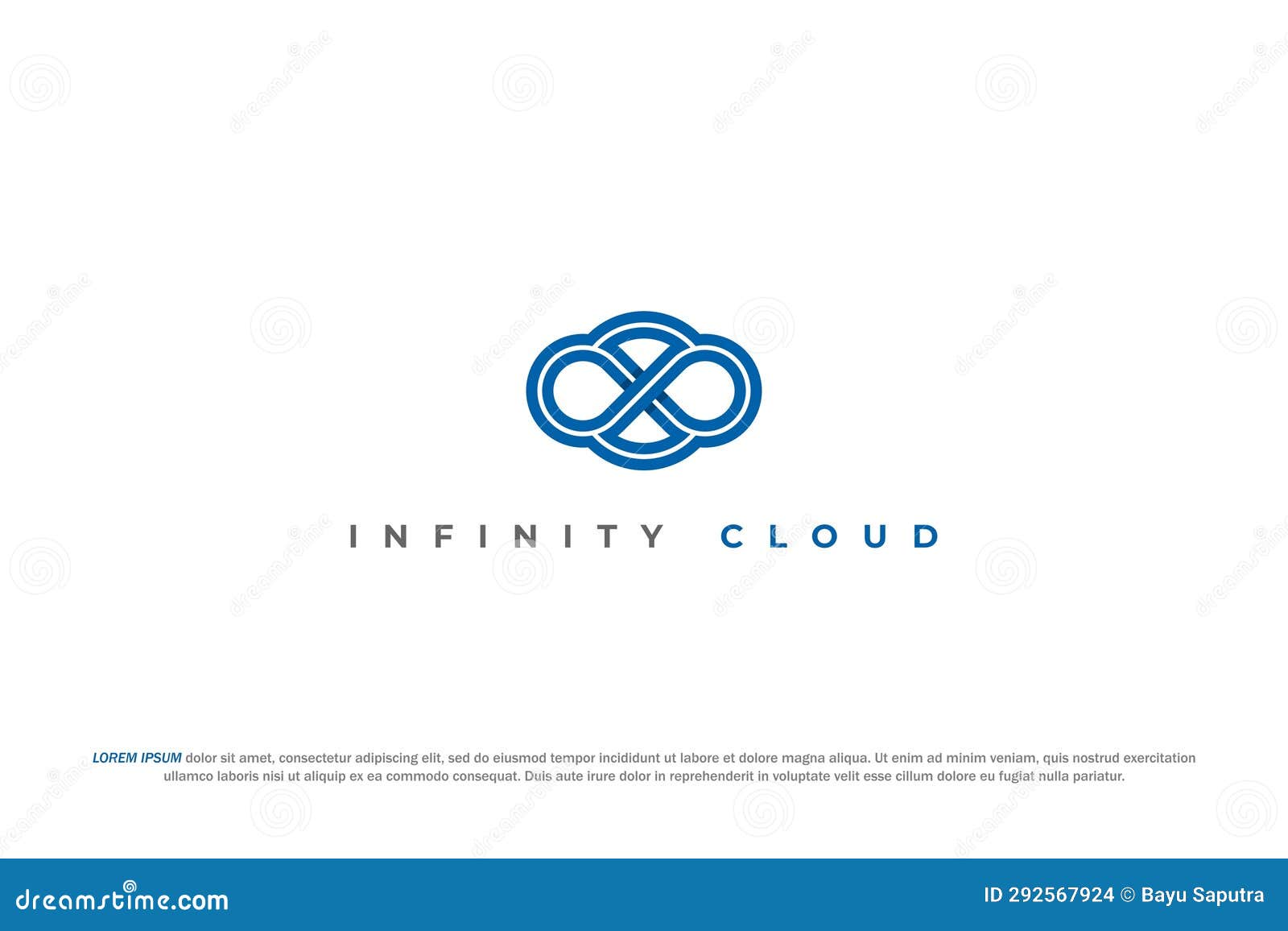 Logo Infinity Cloud Blue Illustration Stock Illustration - Illustration ...