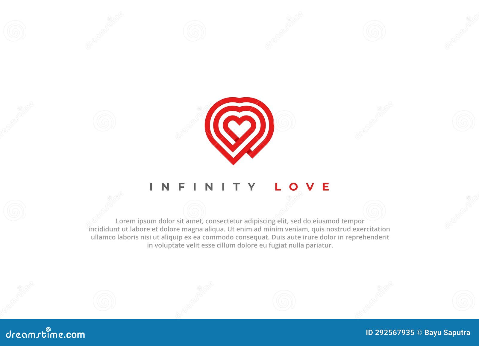 Logo Infinity Love Monogram Heart Stock Illustration - Illustration of ...