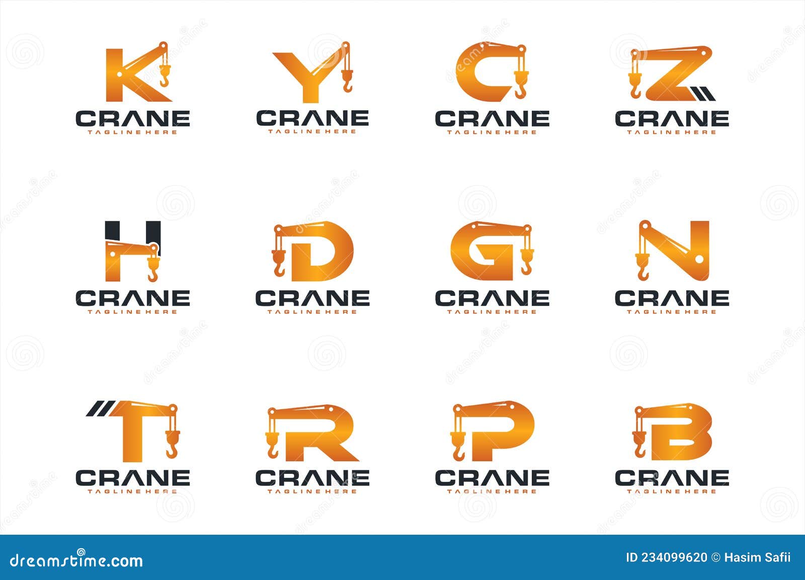 Logo Initial Du Groupe De Grues Illustration de Vecteur - Illustration ...