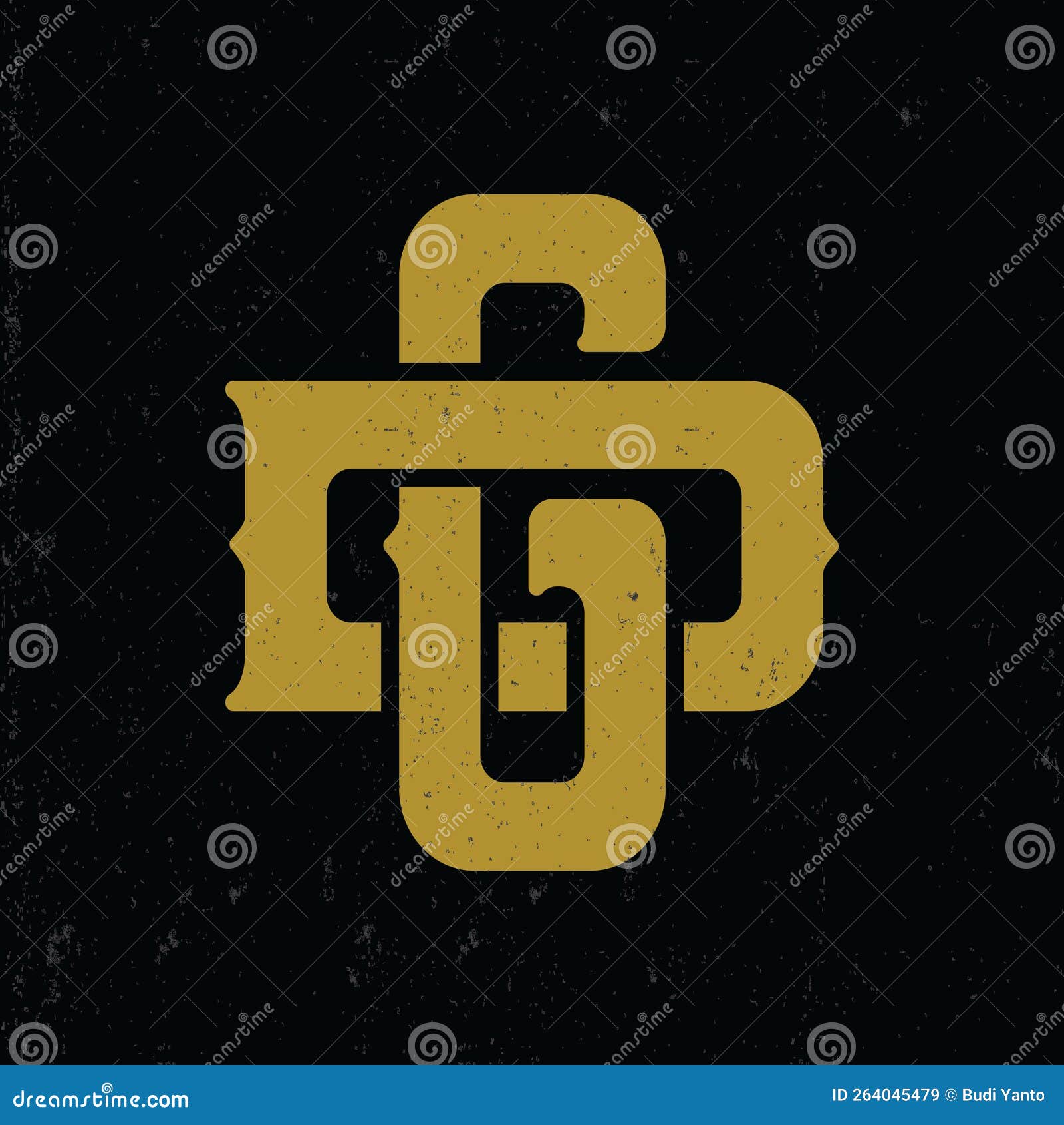 Logo Initial GD or DG with Monogram Style in Black Background Stock ...