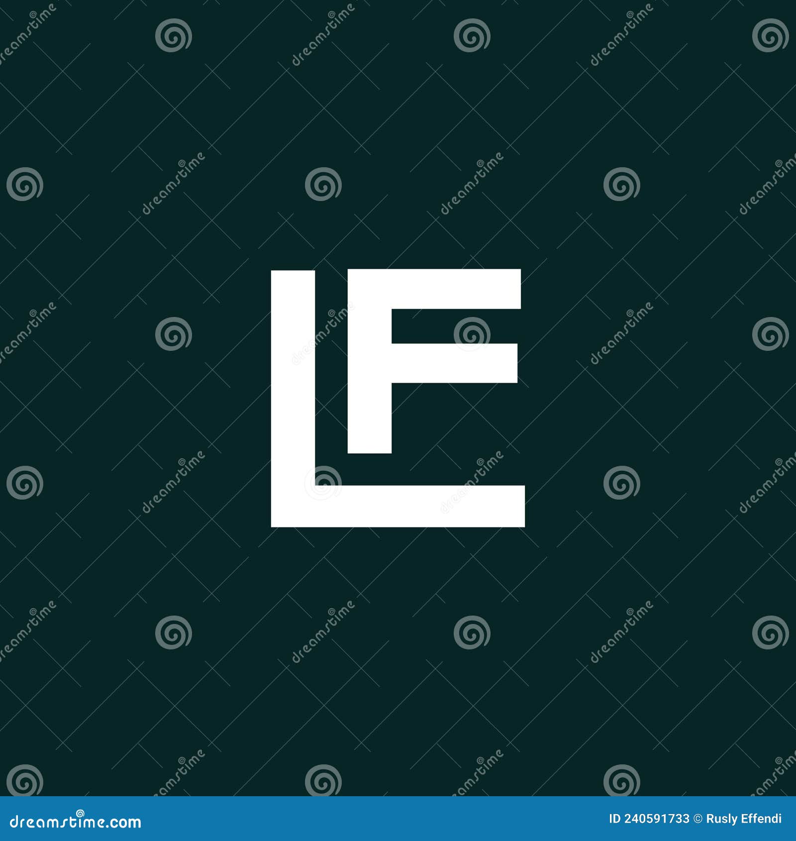 Logo with the Initials LF Modern and Luxurious Design Stock Vector ...