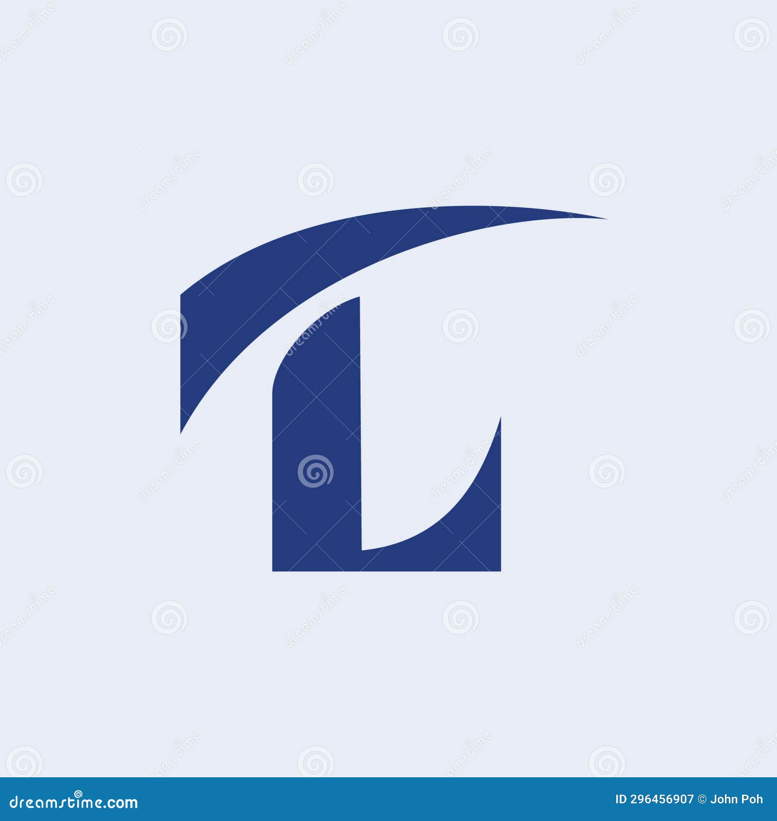 Logo of the Initials TL with the Top Curved Upwards Stock Illustration ...