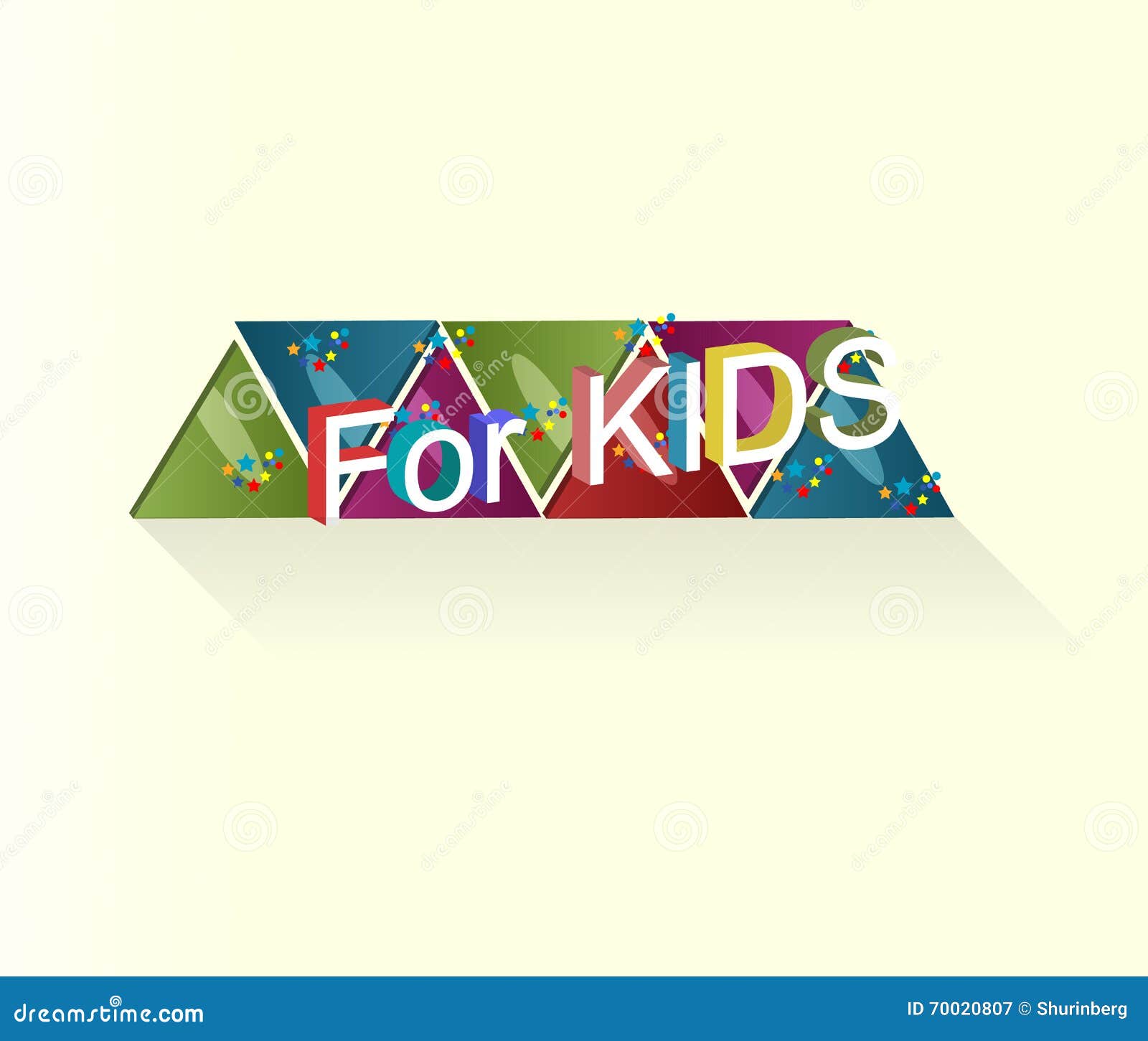 Logo with the Inscription for Kids Stock Vector - Illustration of shape ...