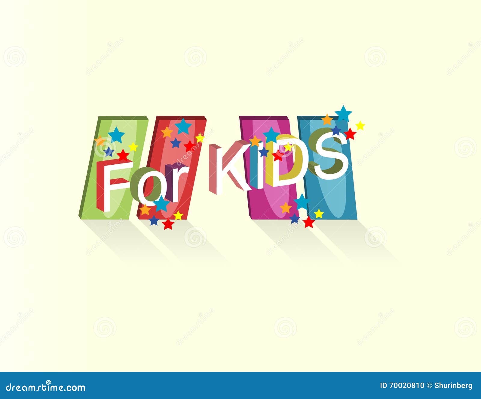 Logo with the Inscription for Kids Stock Vector - Illustration of ...