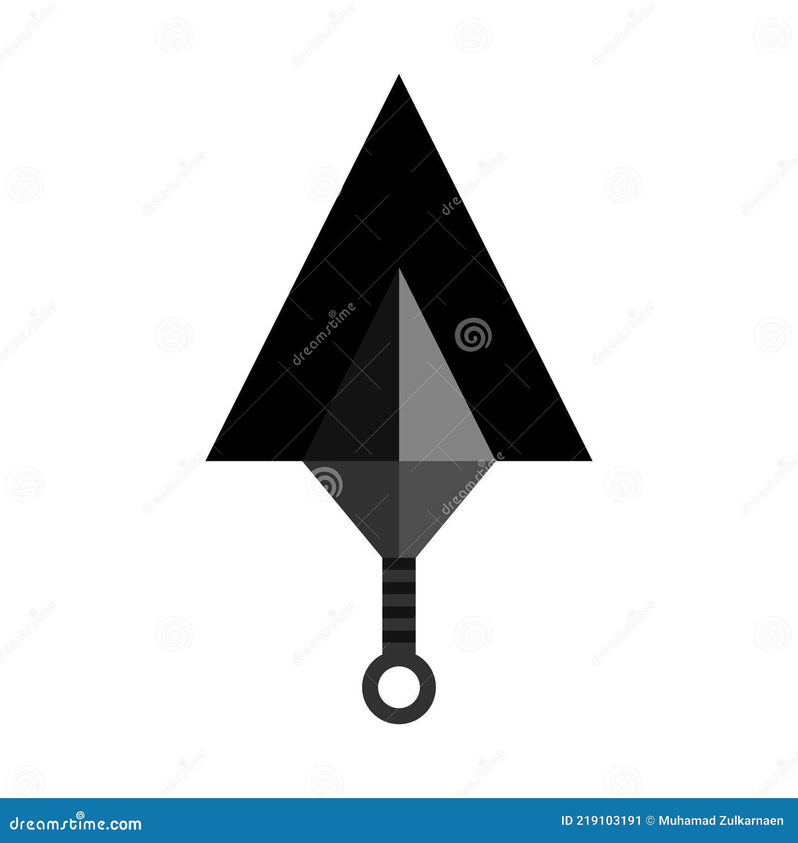 Letter a Kunai logo design stock vector. Illustration of font - 219103191