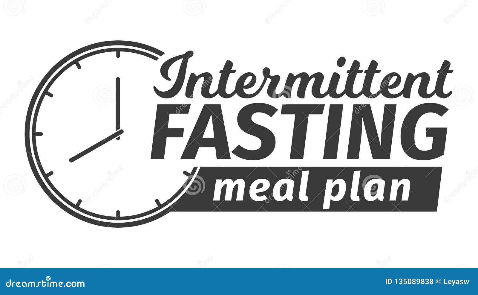 Logo of Intermittent Fasting Meal Plan. Clock Face Symbolizing the ...