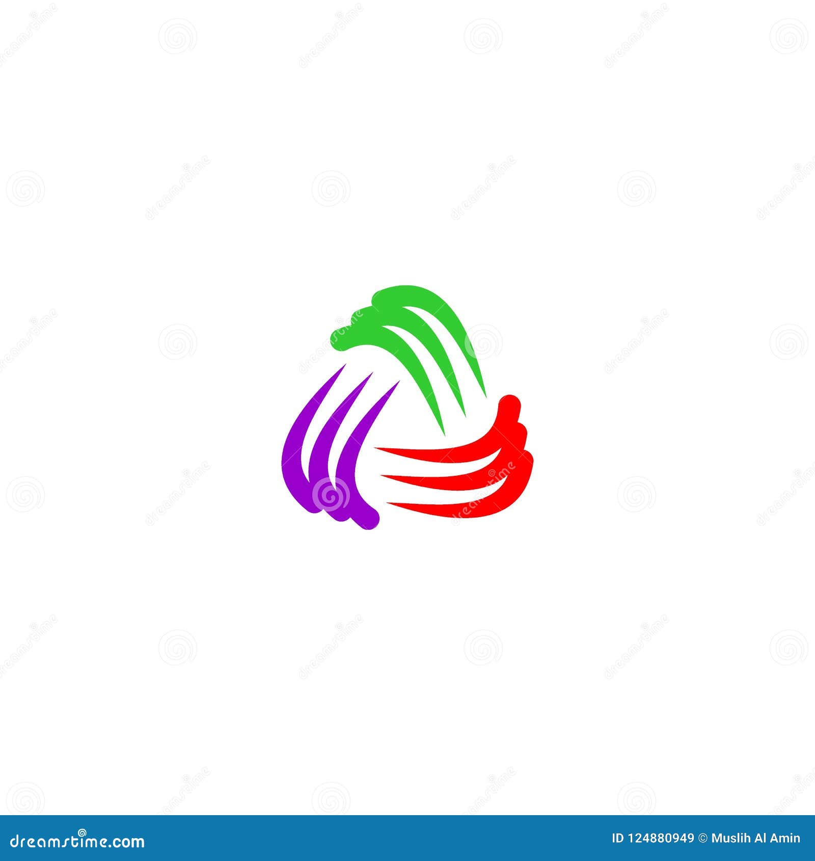 Connect Logo, Triangle Connection Logo, Teamwork Logo, Colorful Design ...