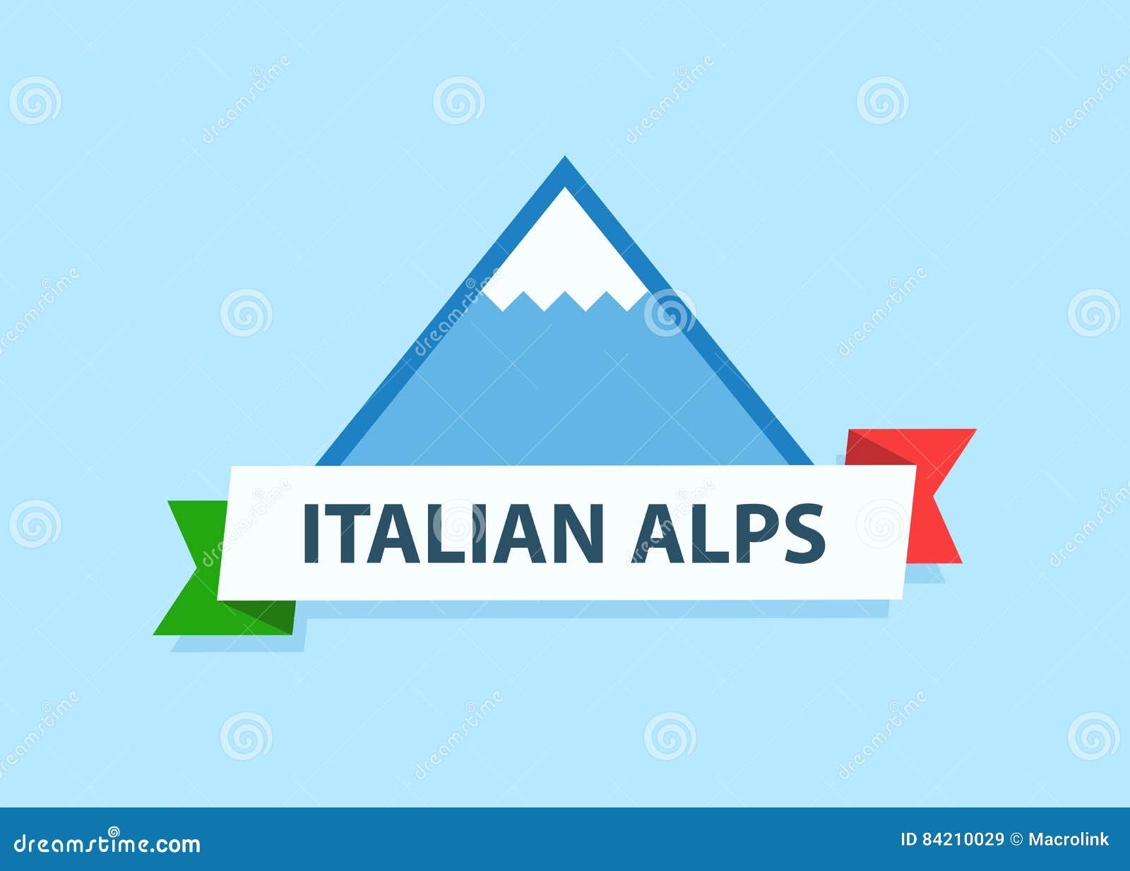 Logo italiano delle alpi illustrazione vettoriale. Illustrazione di ...