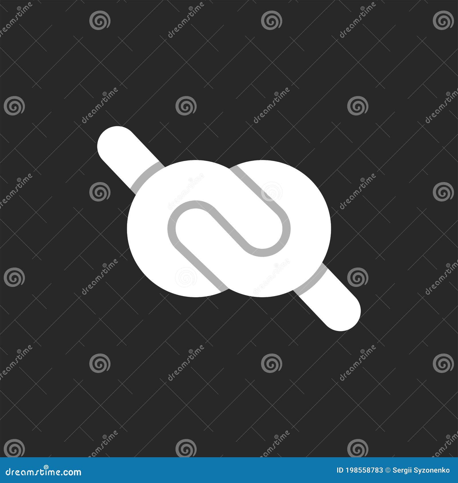 Logo Knot Form, Creative Infinity Shape, Rope Knot with Two Ends ...