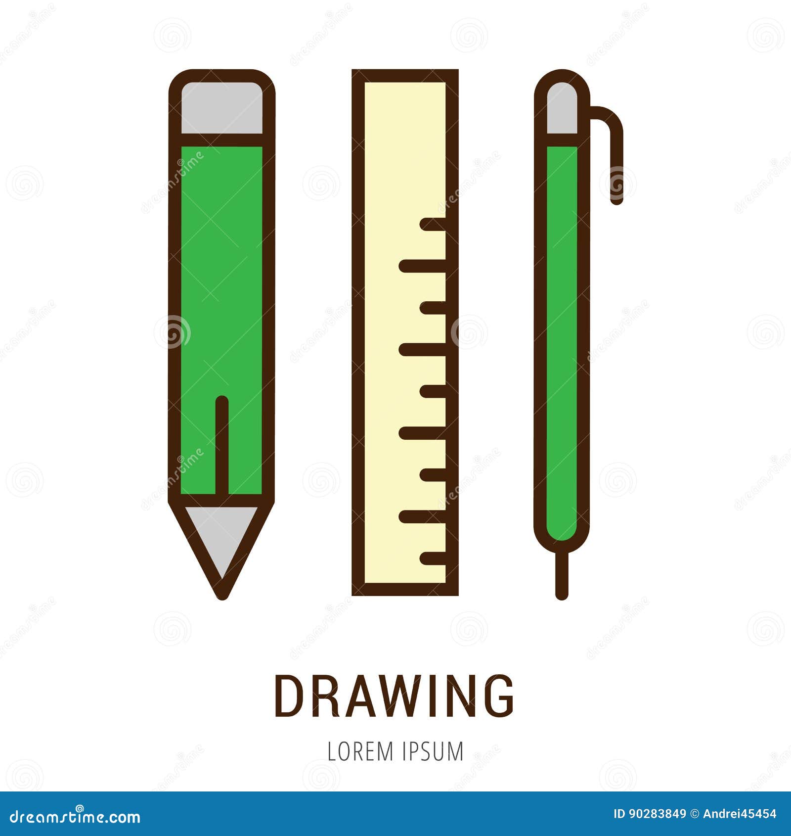 Vector Simple Logo Template Drawing Stock Illustration - Illustration ...