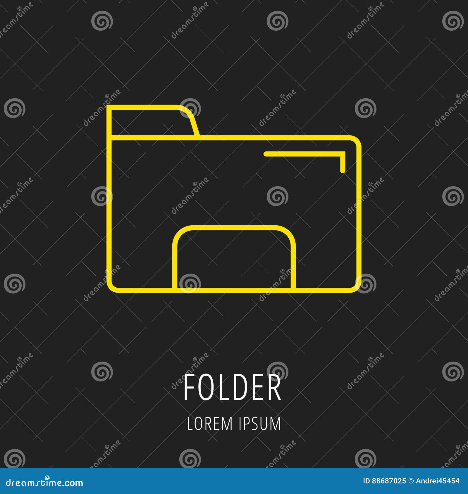 Vector Simple Logo Template Folder Stock Illustration - Illustration of ...