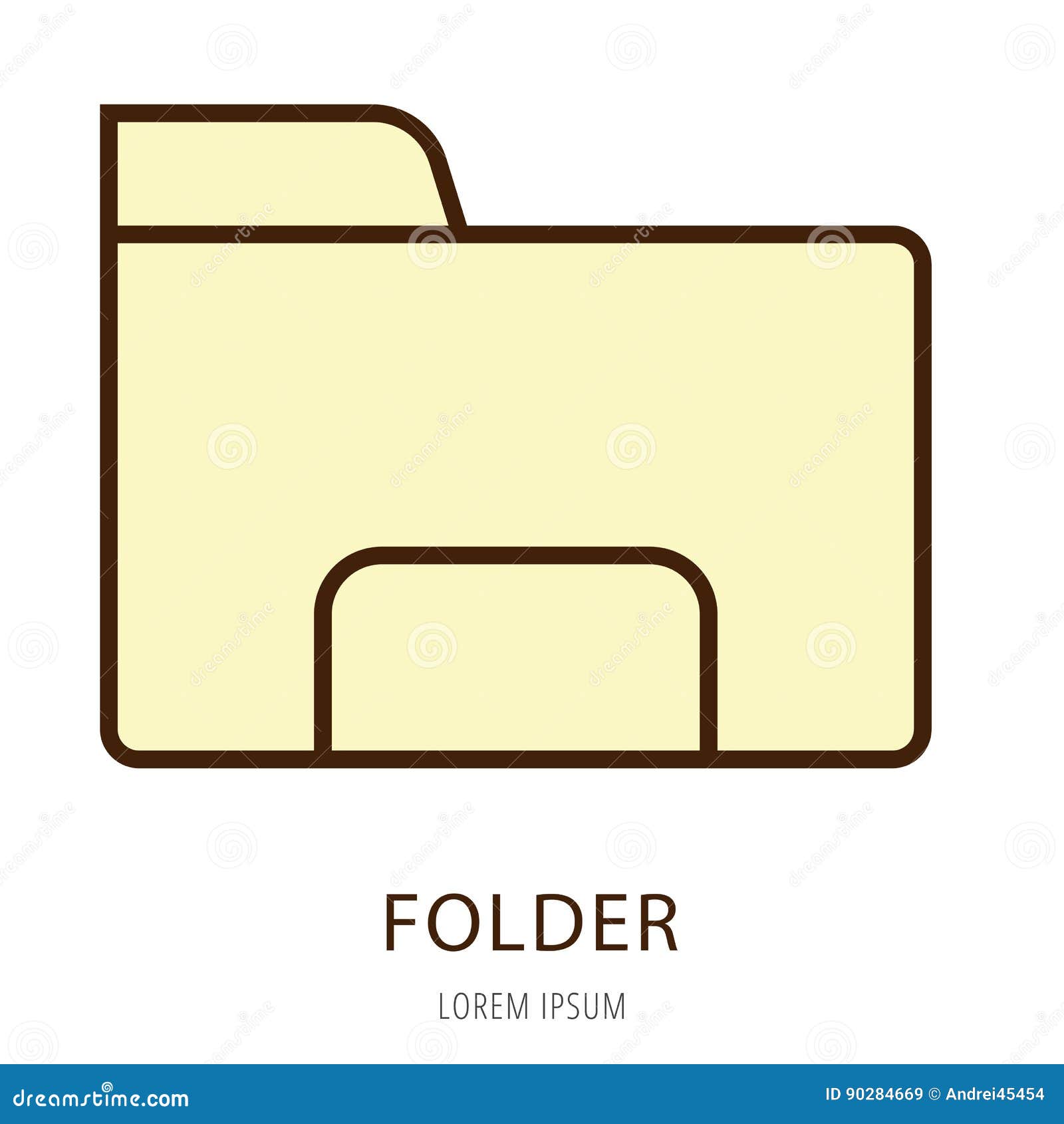 Vector Simple Logo Template Folder Stock Illustration - Illustration of ...