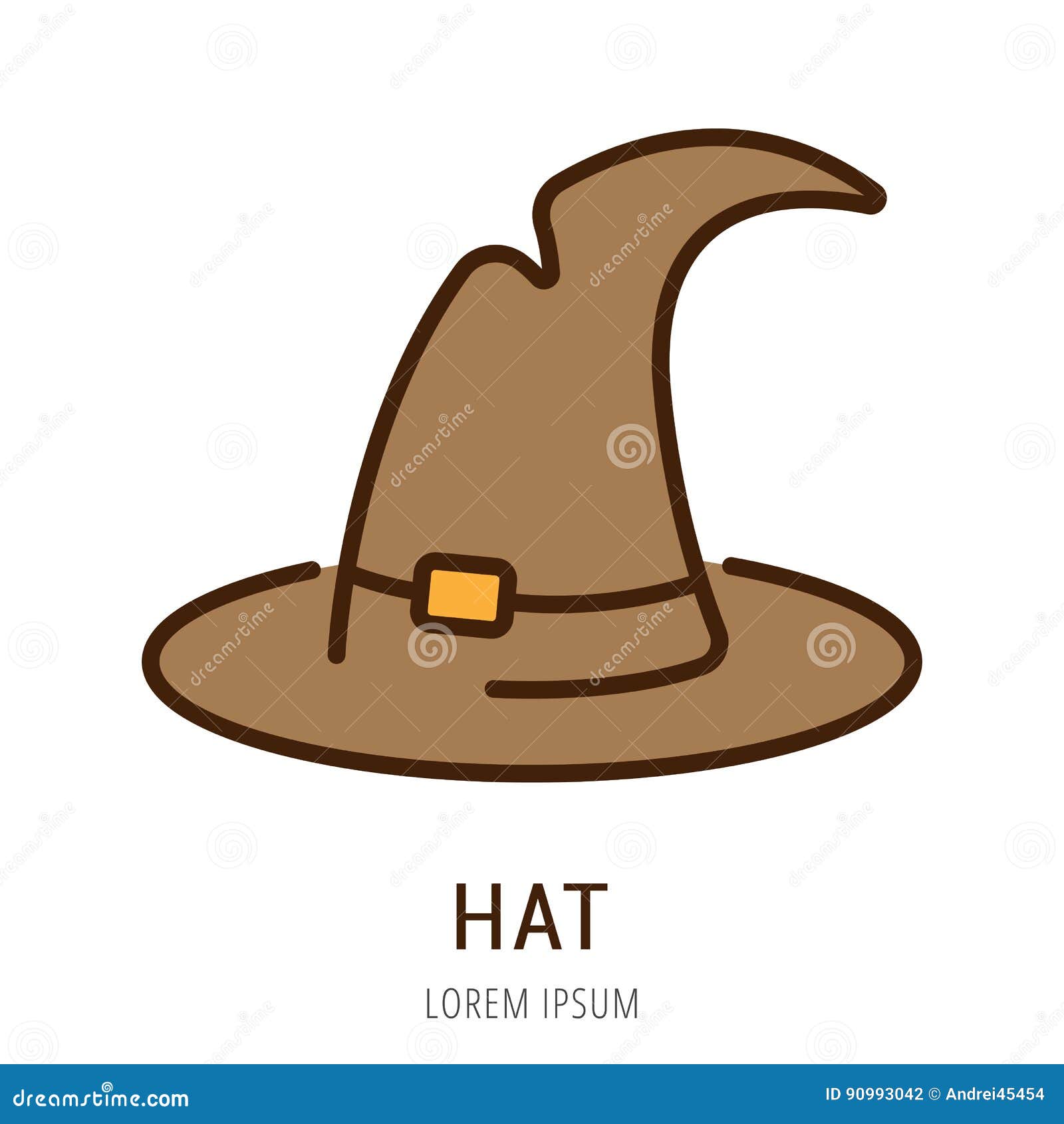 Vector Simple Logo Template Hat Stock Illustration - Illustration of ...