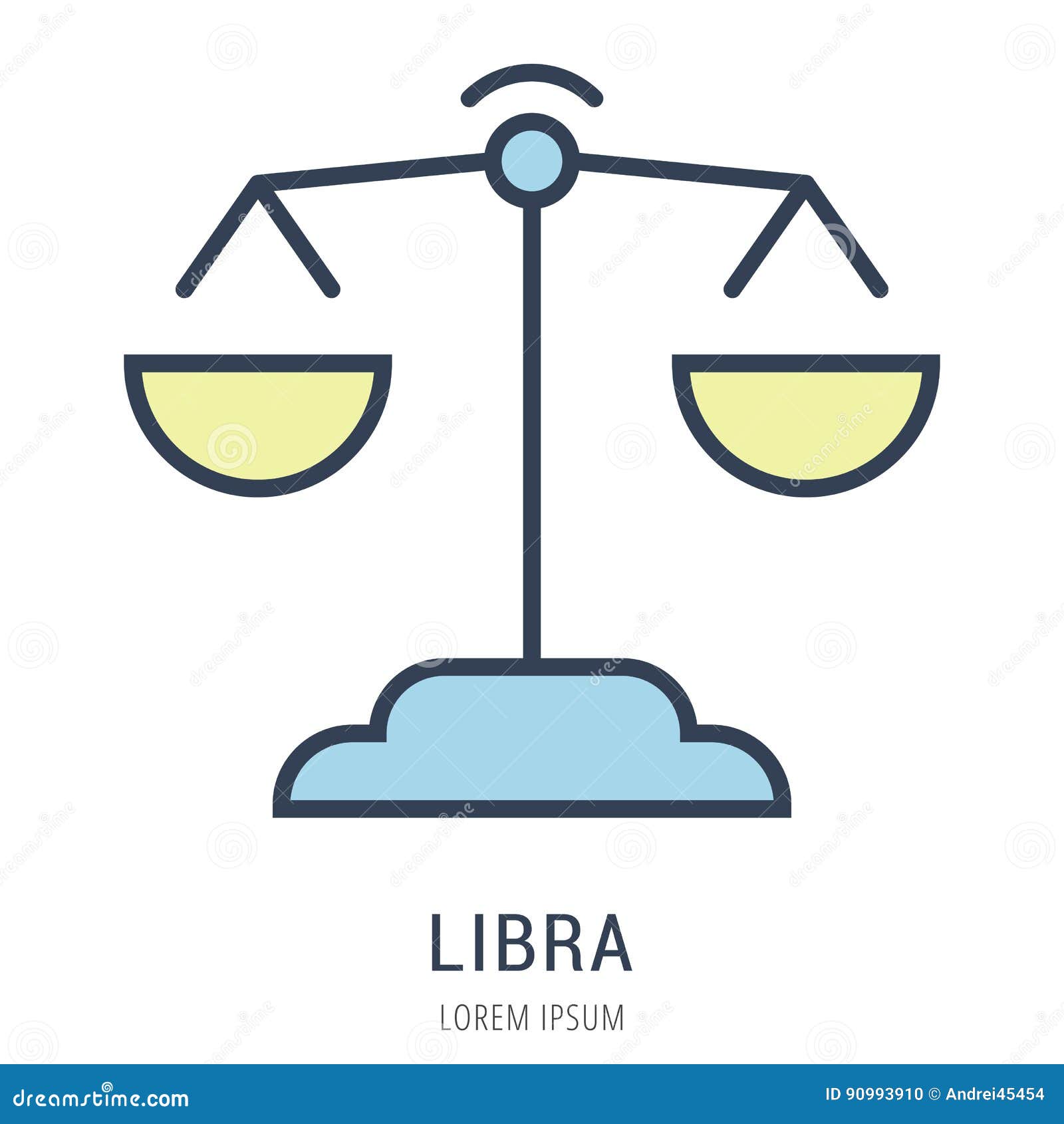 Vector Simple Logo Template Libra Stock Illustration - Illustration of ...