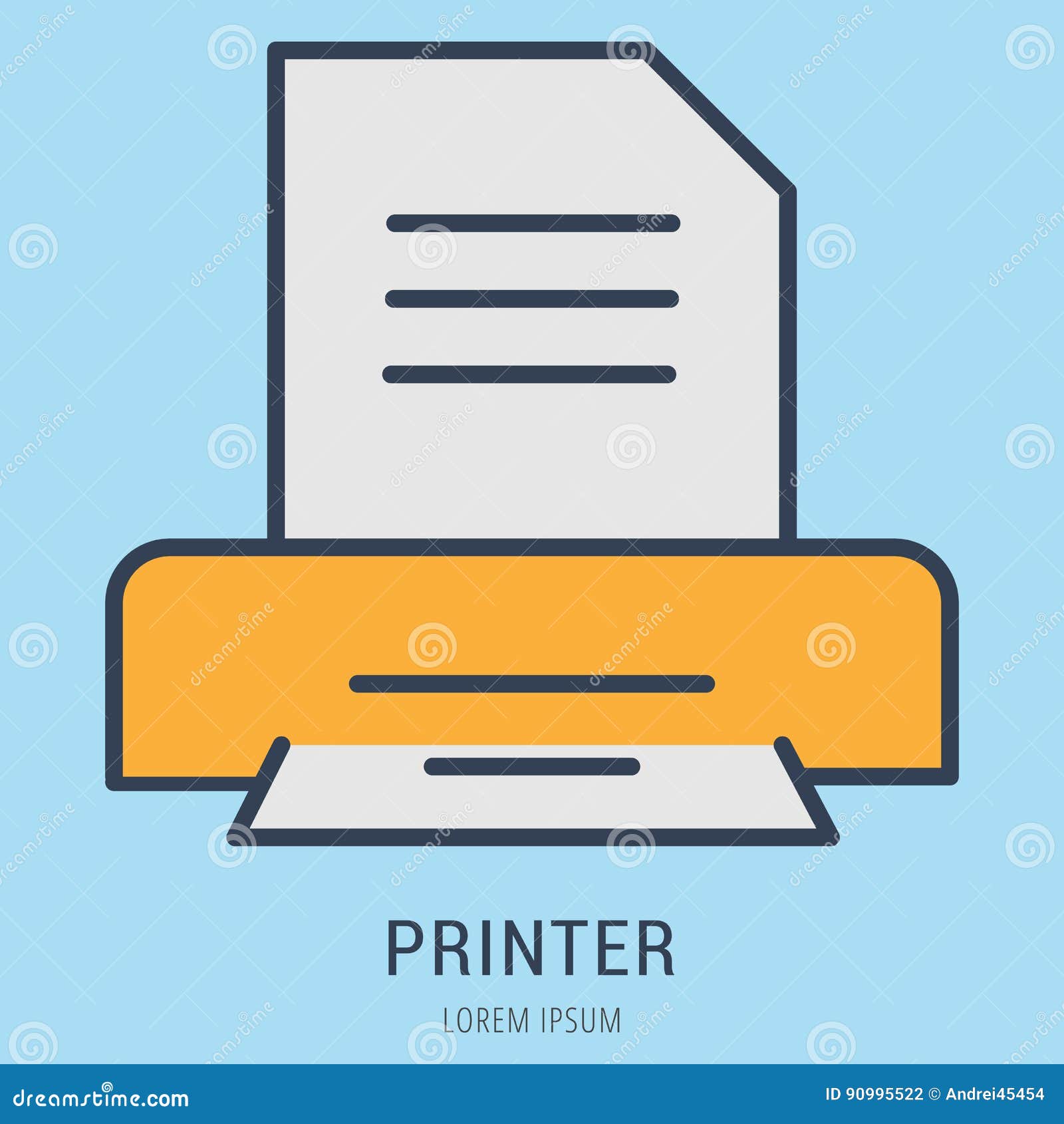 Vector Simple Logo Template Printer Stock Illustration - Illustration ...