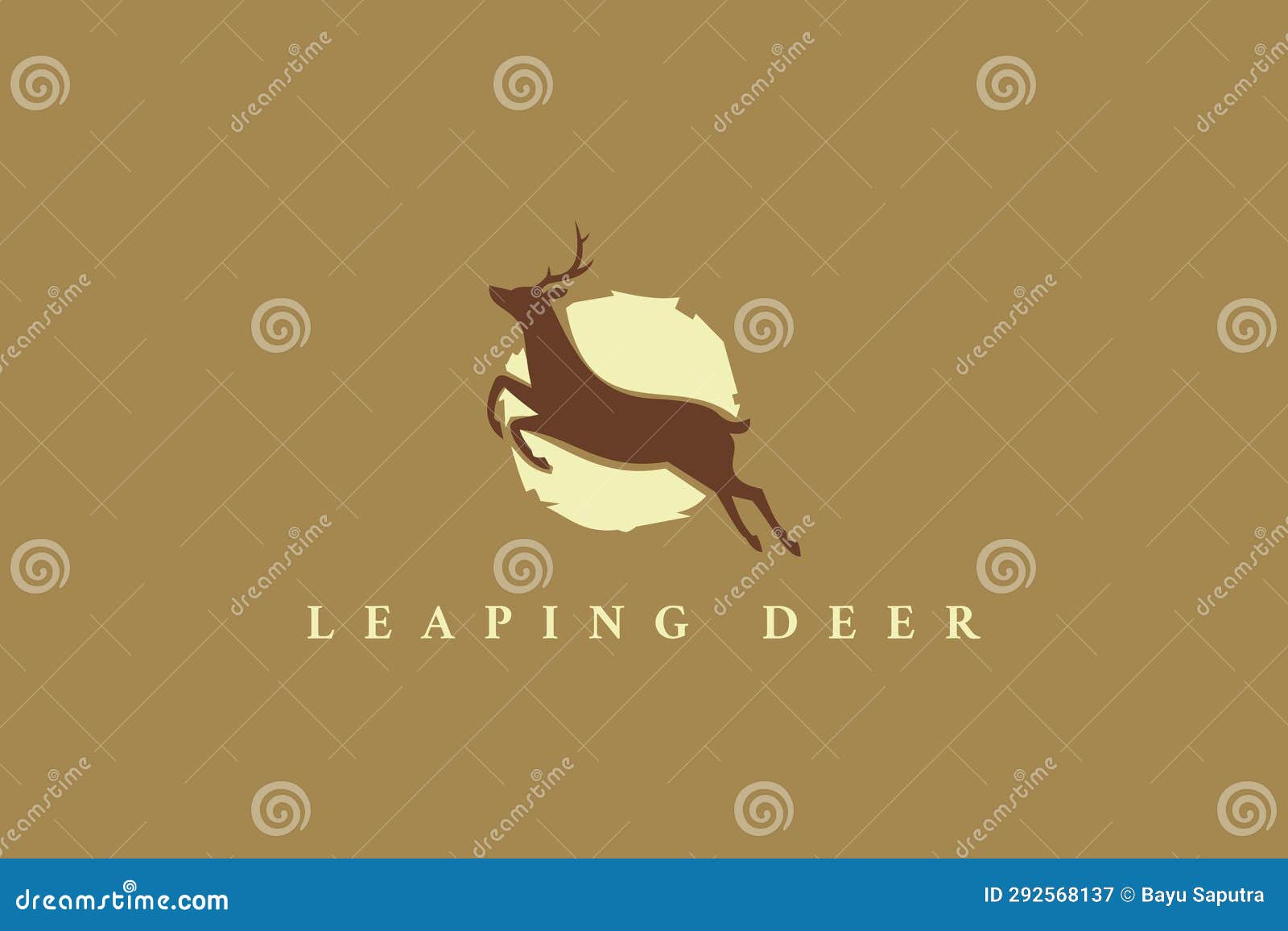 Logo Leaping Deer Abstract Silhouette Stock Illustration - Illustration ...
