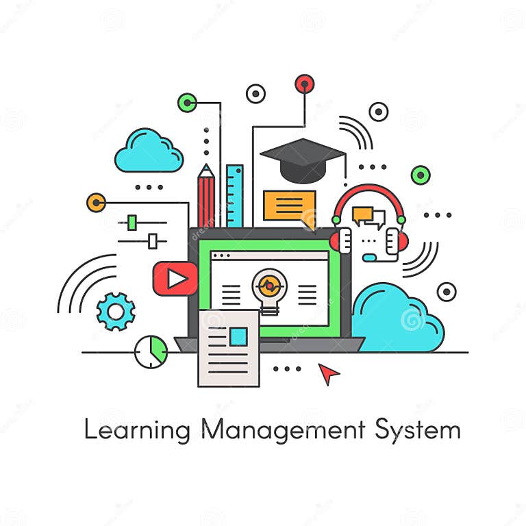 Logo of Learning Management System LMS E-Learning Software Application ...