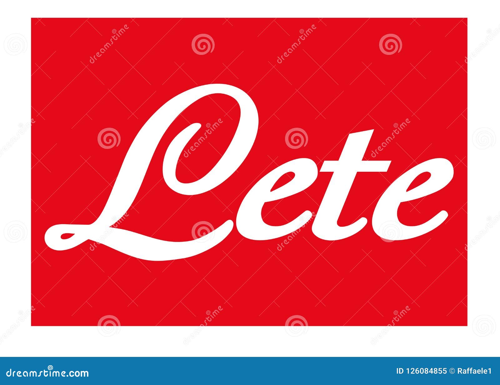 Logo Lete immagine editoriale. Illustrazione di sfondo - 126084855