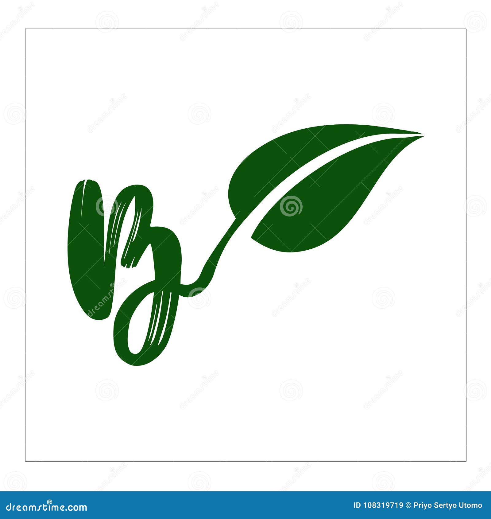 Logo and of letter b leaf stock vector. Illustration of abstract ...