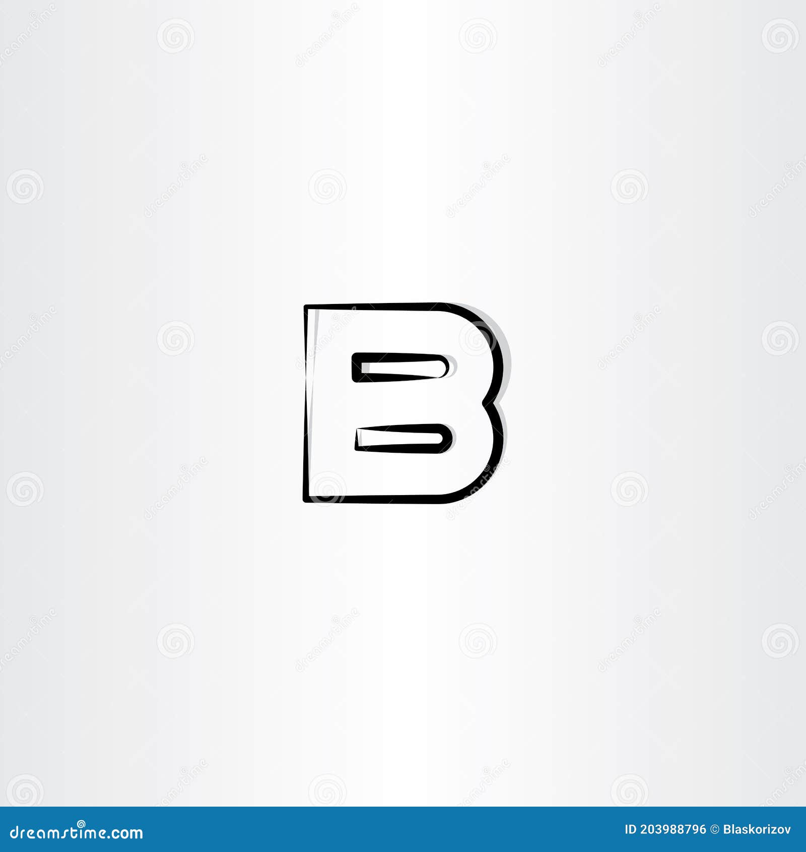 Logo Letter B Logo Type B Vector Zwart Symbool Vector Illustratie ...