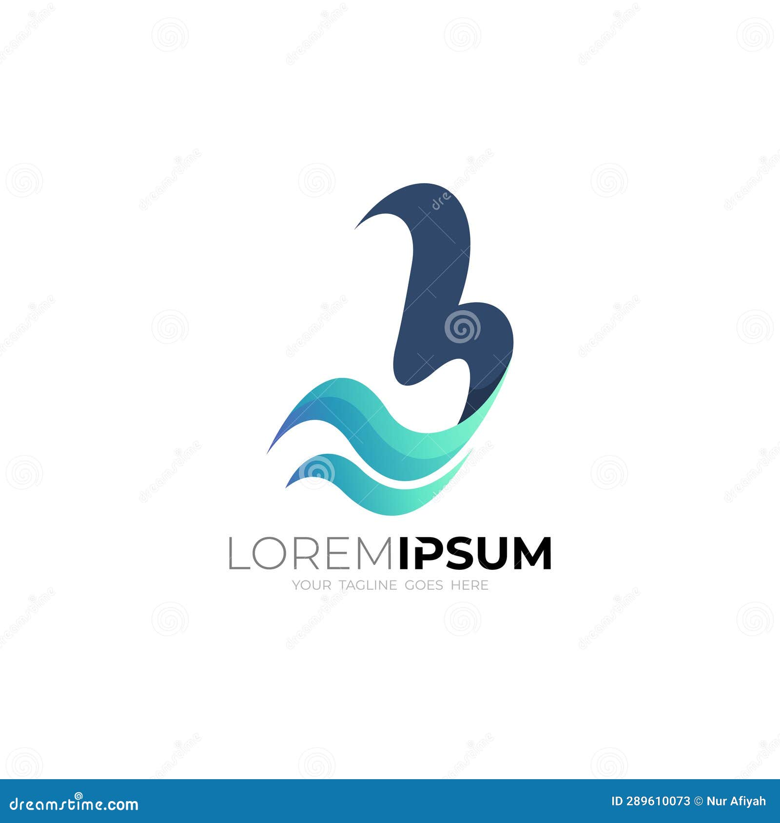 Logo Letter B and Wave Design Template, Beach Logo, Wave Stock Vector ...