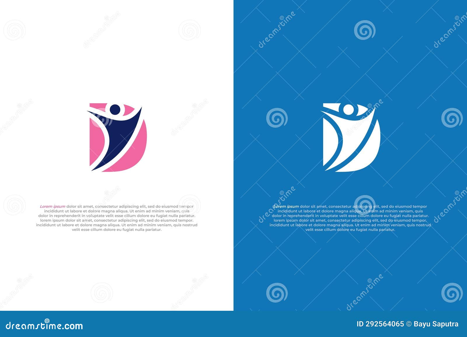 Logo letter d human icon stock illustration. Illustration of template ...