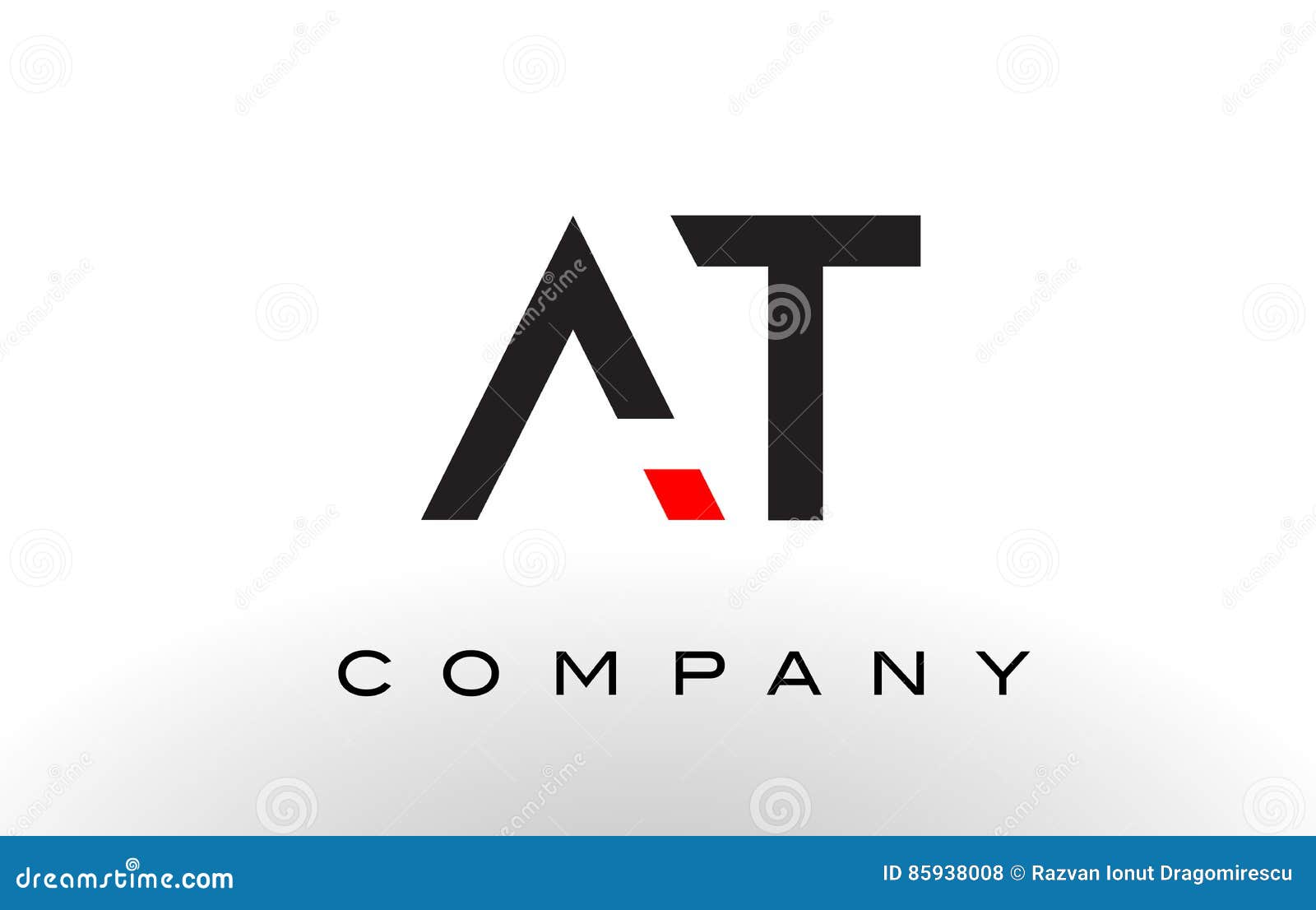 At Logo. Letter Design Vector. Stock Vector - Illustration of company ...