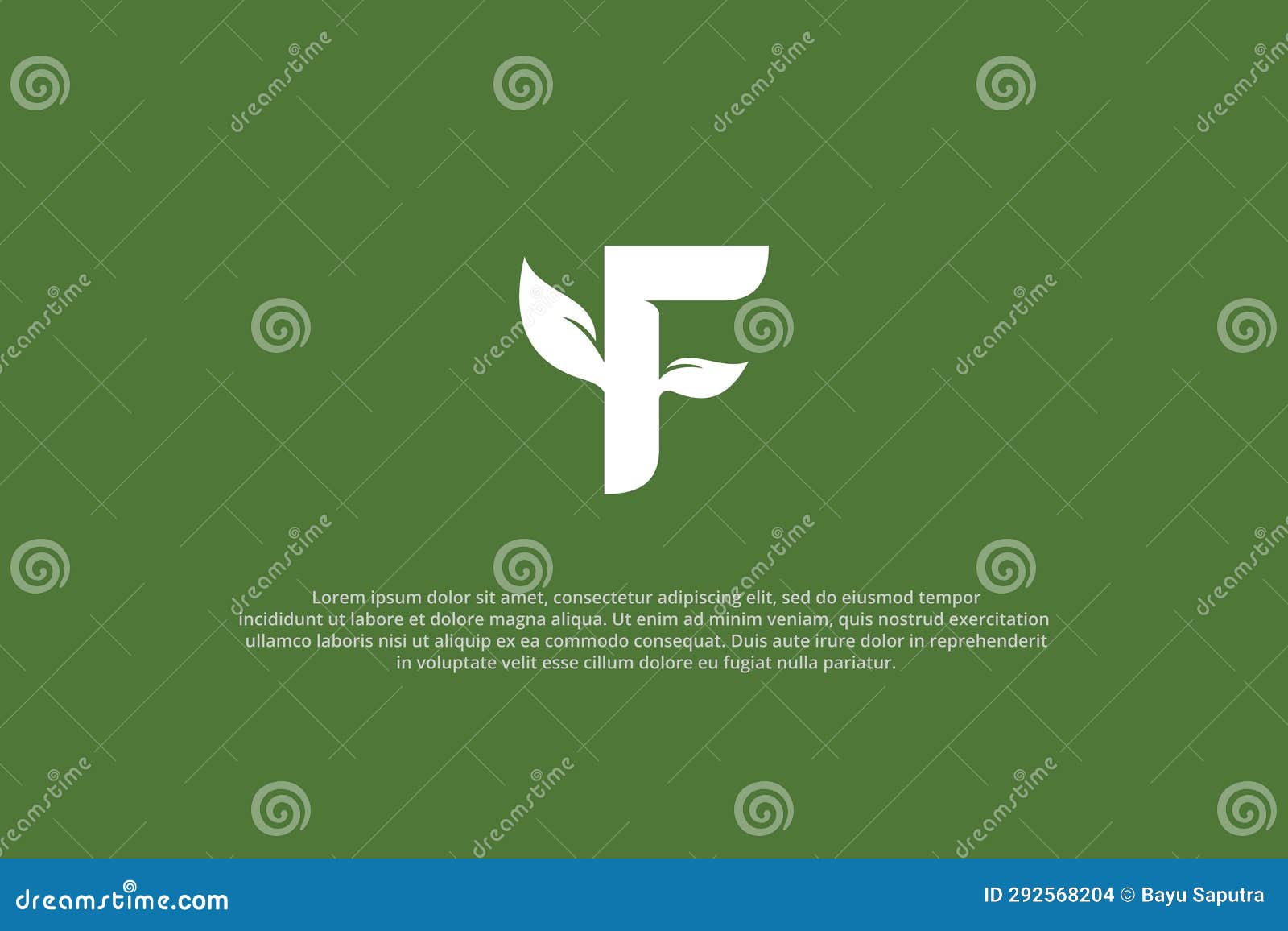 Logo Letter F Leaf Green Nature Stock Illustration - Illustration of ...