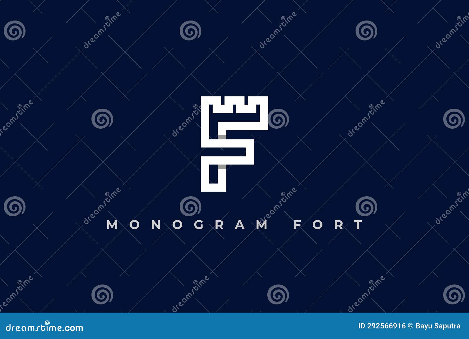 Logo Letter F Monogram Fortress Stock Vector - Illustration of icon ...