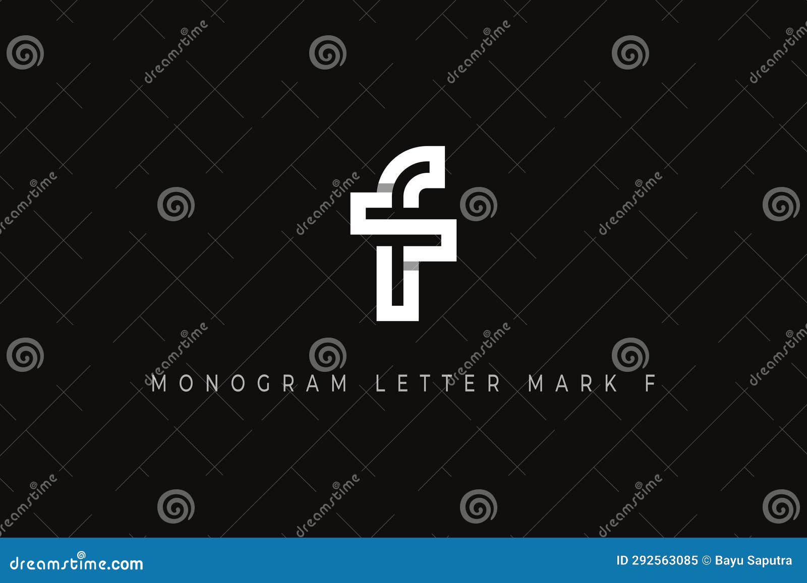 Logo Letter F Monogram White Stock Illustration - Illustration of ...