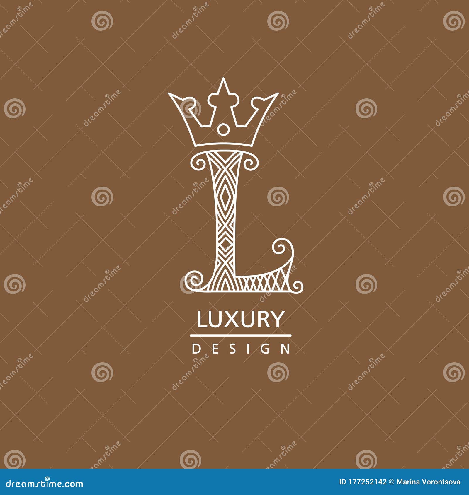 Monogram Letter L and Crown. Logo Stock Vector - Illustration of sign ...