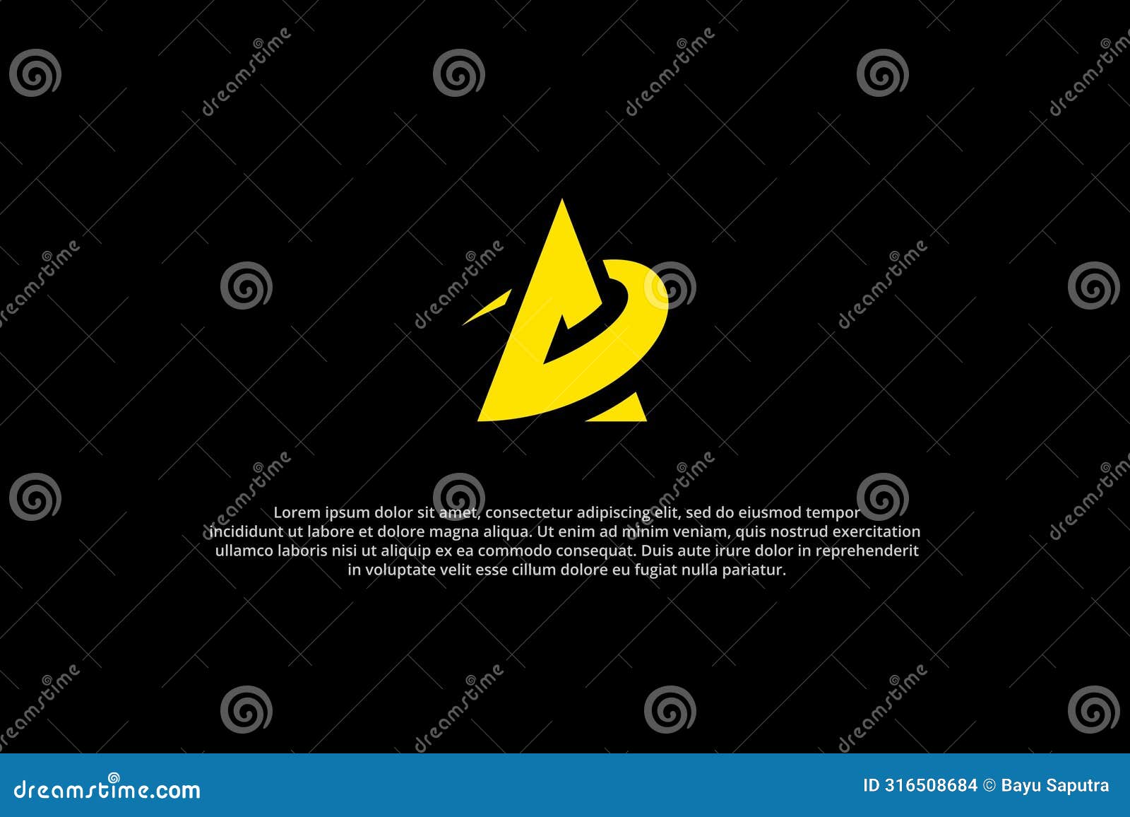 Logo Letter a and Planet Ring Space Stock Illustration - Illustration ...