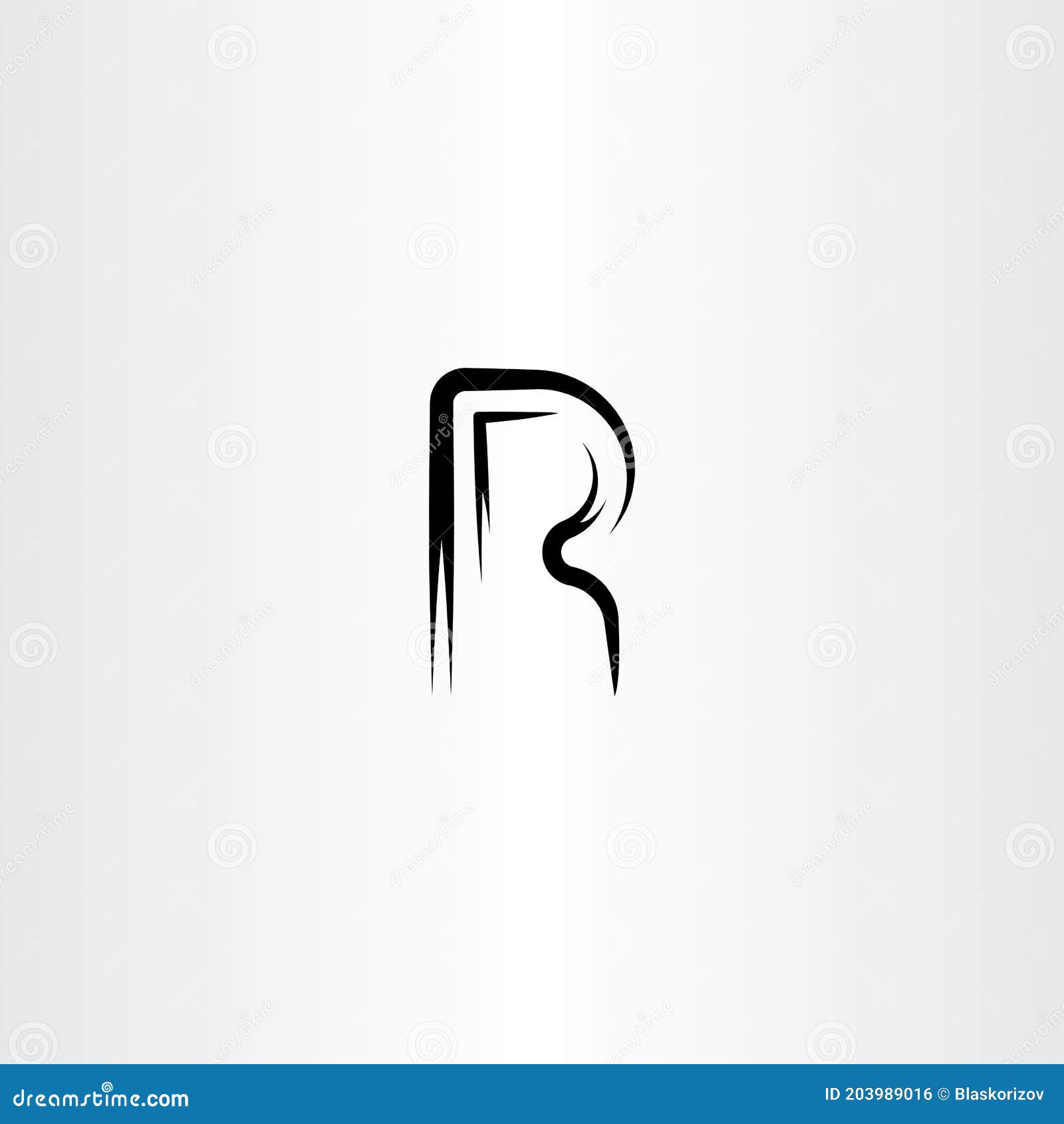 Logo Letter R Black Icon Vector Stock Vector - Illustration of font ...