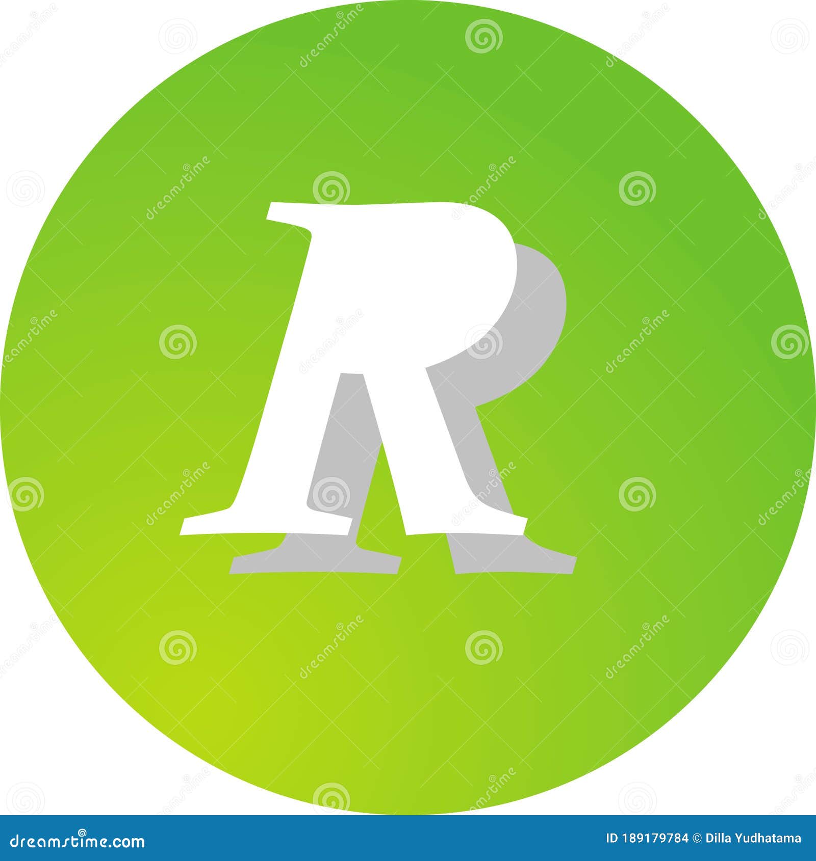Logo Letter R with Green Circle and Layer Stock Vector - Illustration ...