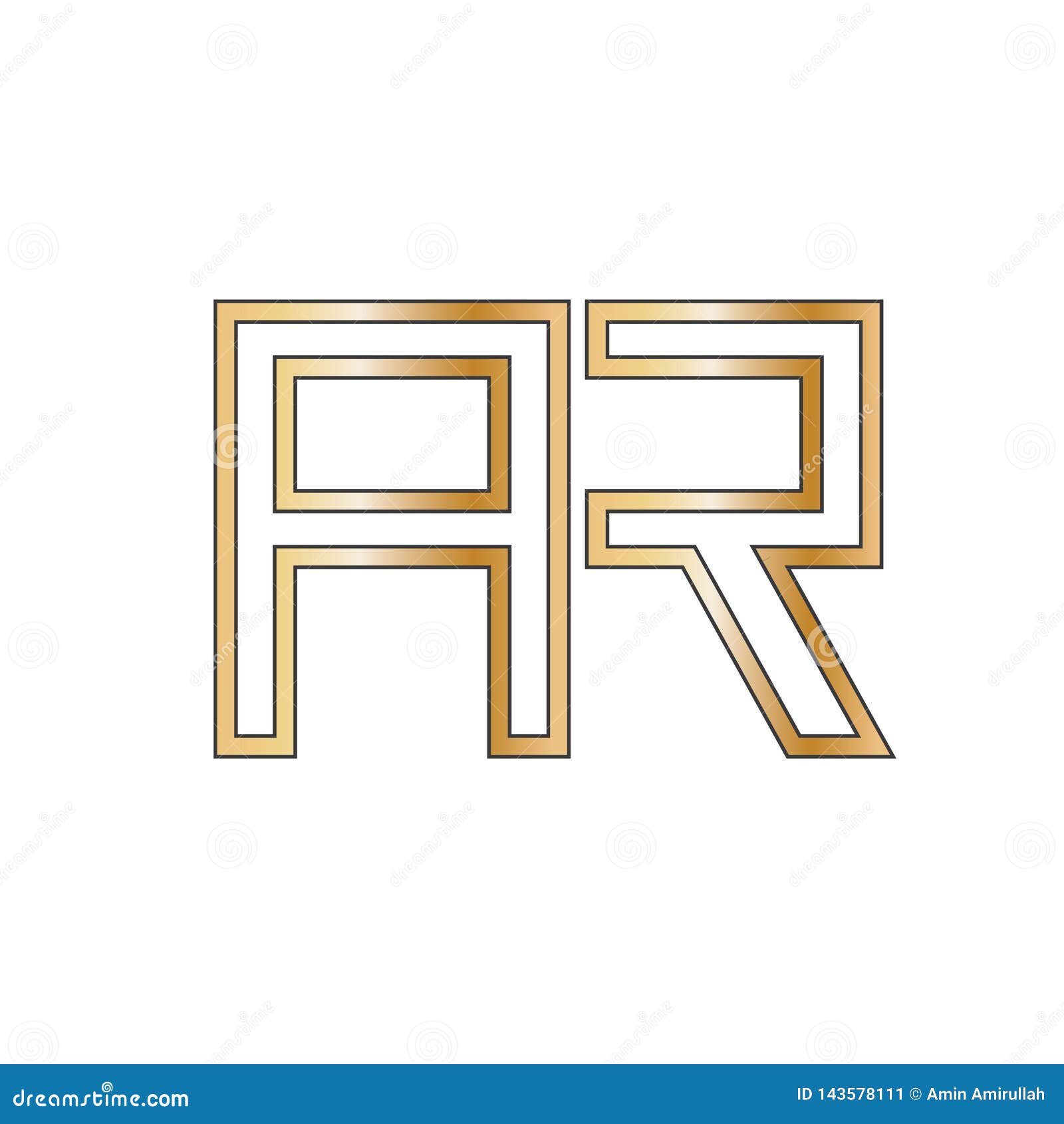 Logo Letter a R. Icon Letter a and R Gold Color Stock Vector ...
